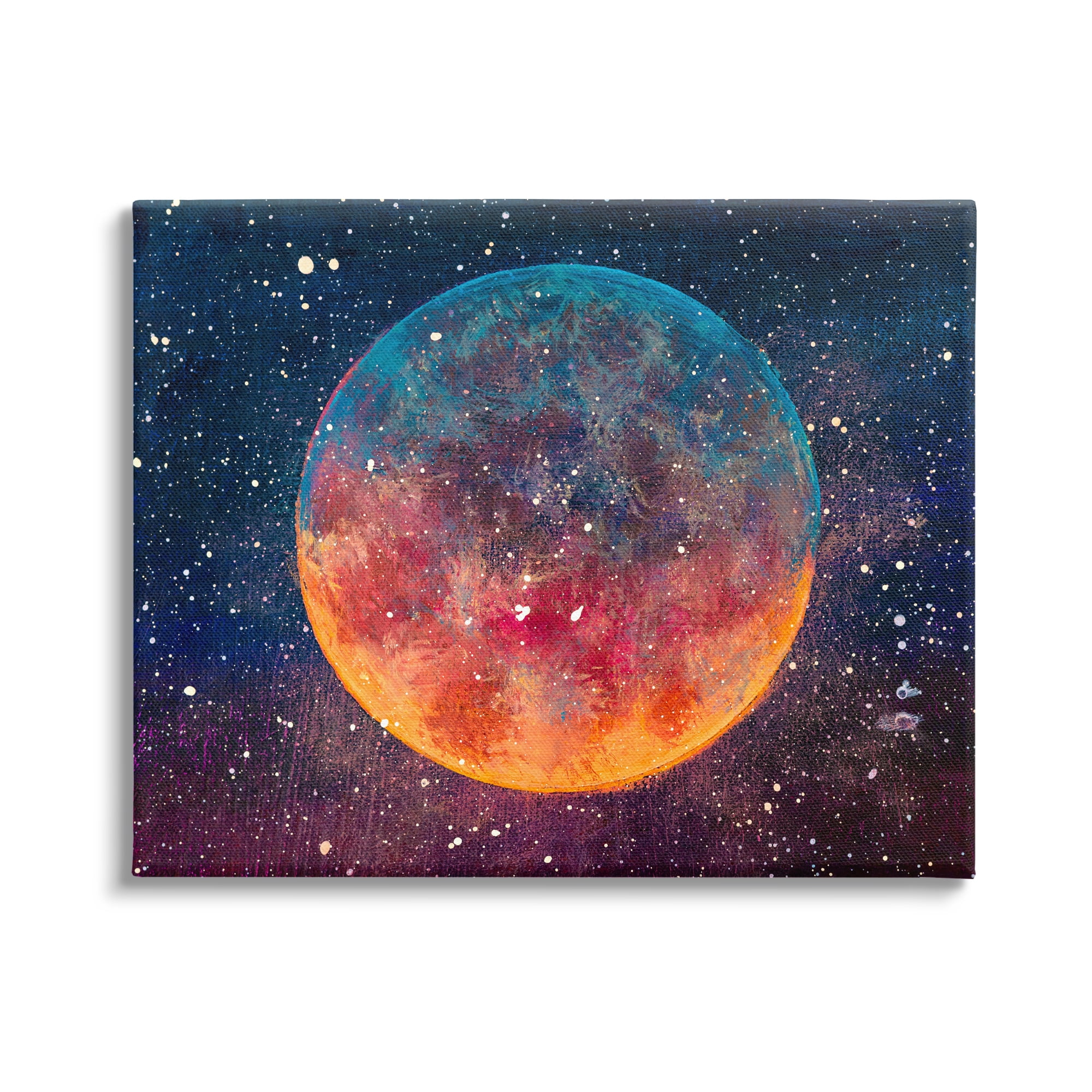 Stupell Industries Starry Night Planet Nature Painting Gallery Wrapped ...
