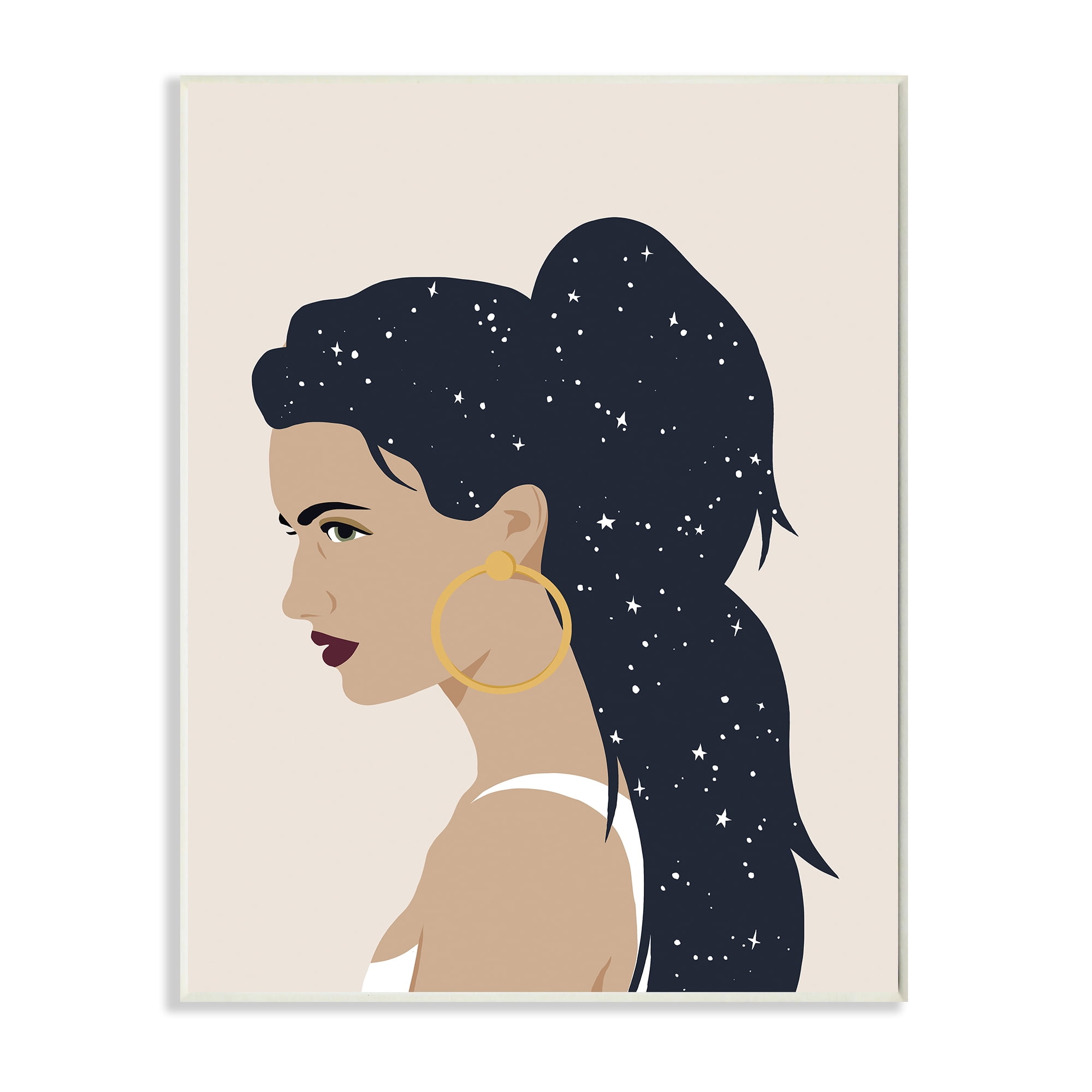 Stupell Female Portrait Art Print - Constellations Glam Wall Art ...