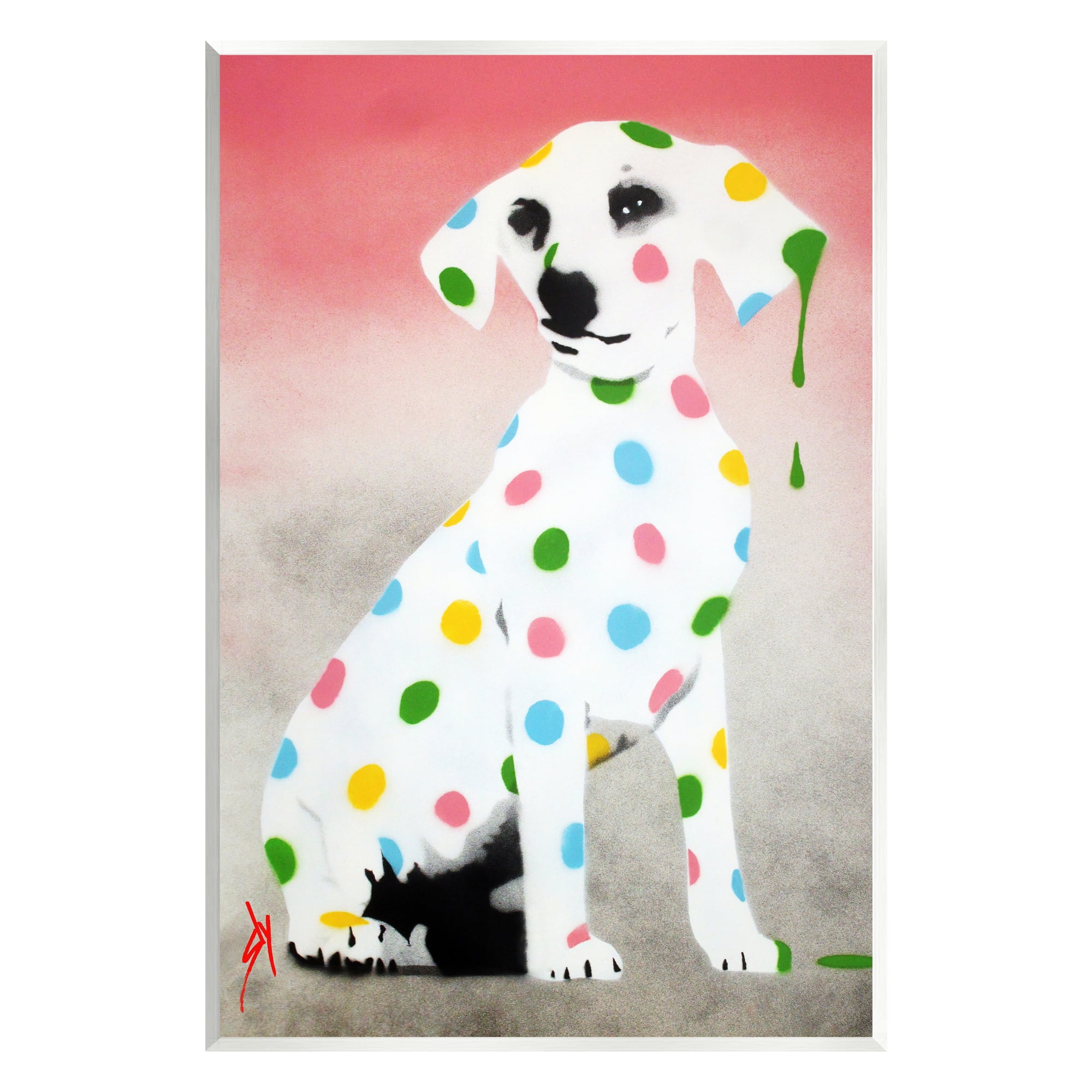 Stupell Industries Dalmatian Dog Pattern Wall Art Lithograph MDF Plaque ...