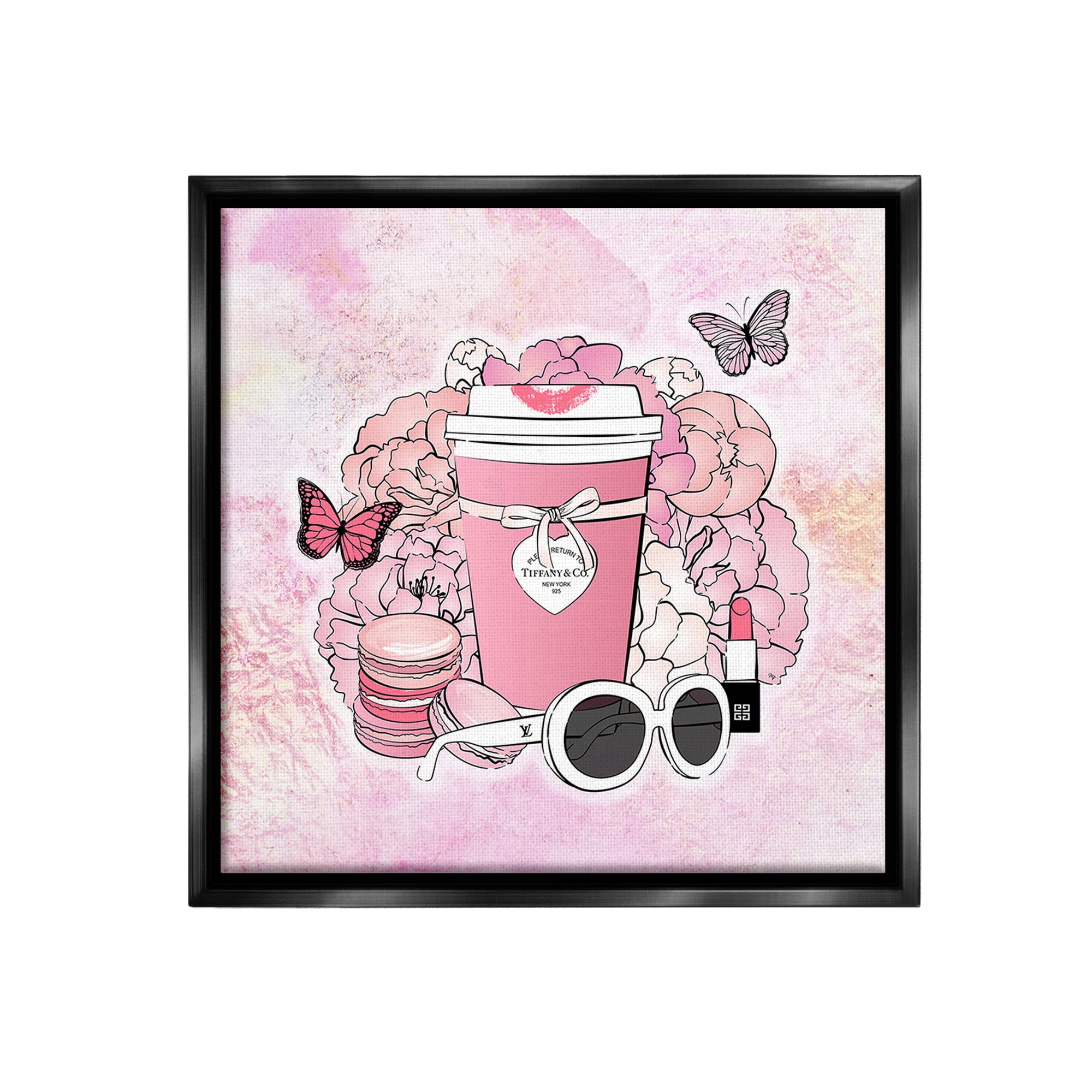 Stupell Industries Stylish Coffee & Flowers Food & Beverage Painting ...