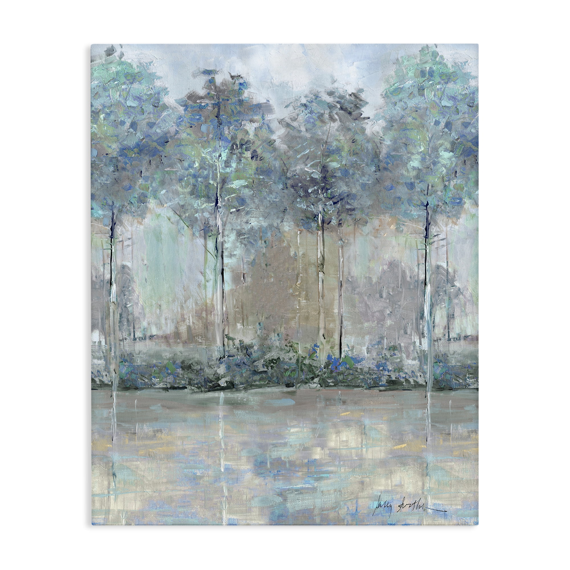 Stupell Industries Subdued Impression of Trees Canvas Wall Art, design ...