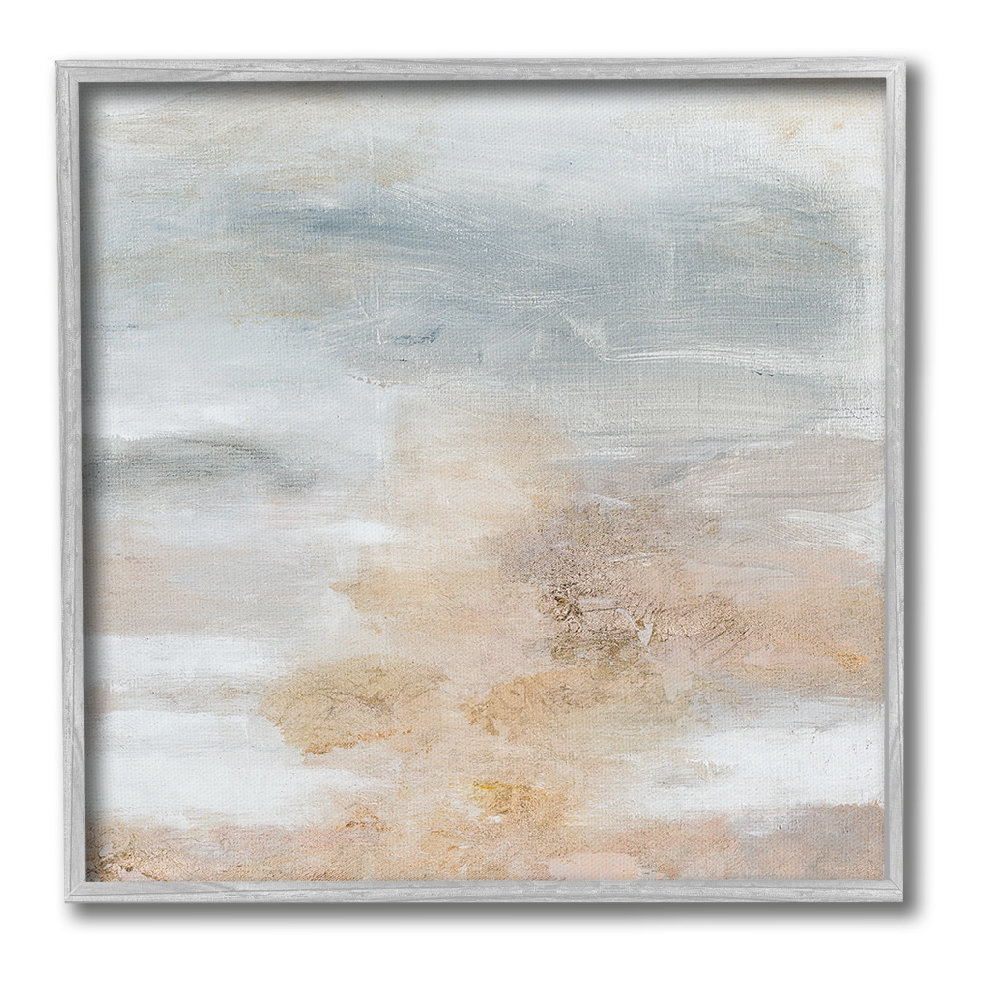 Stupell Industries Subtle Beige Abstraction Abstract Painting Gray ...