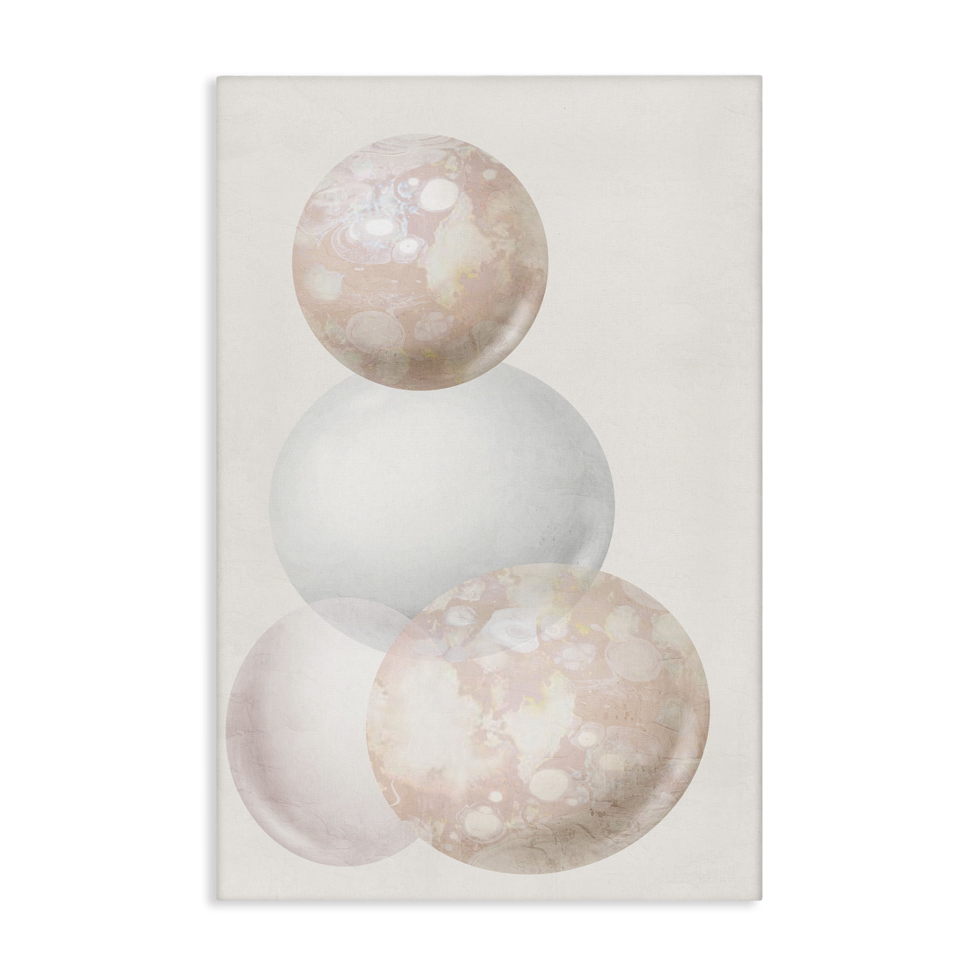 Stupell Industries Subtle Orbs Shapes Abstract Painting Gallery Wrapped ...