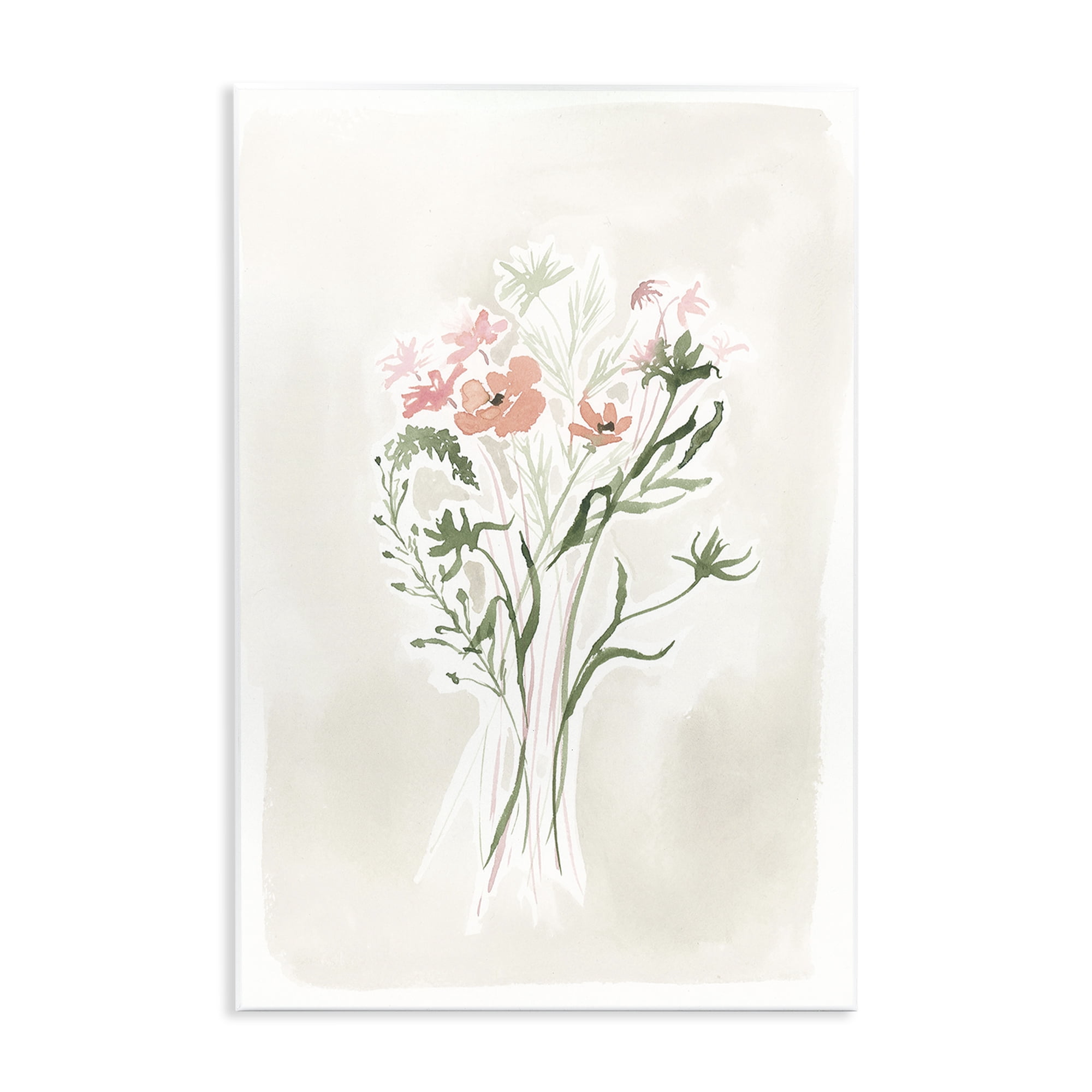 Stupell Industries Subtle Pastel Blooms Botanical & Floral Painting ...