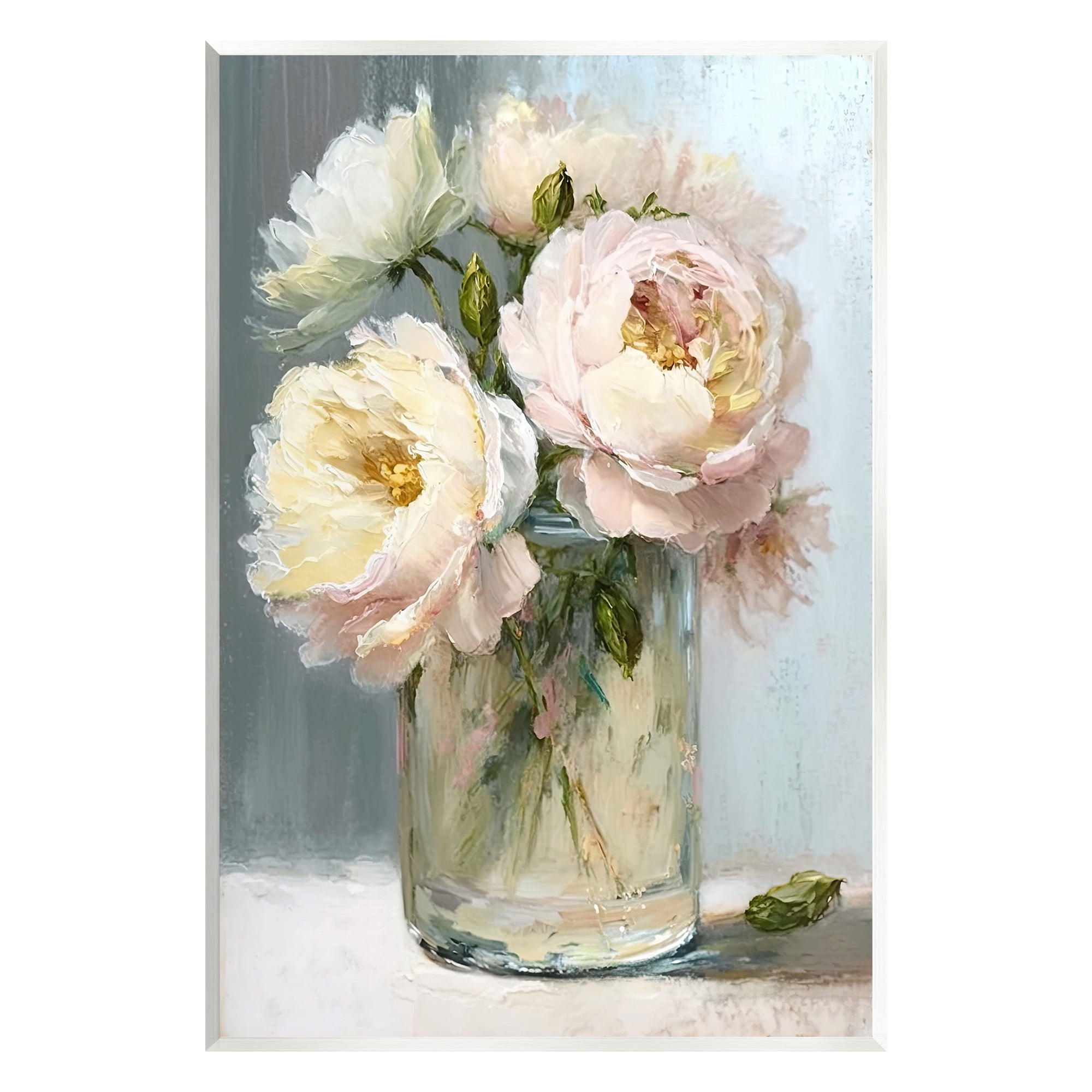 Stupell Industries Subtle Rose Blooms Botanical & Floral Painting ...