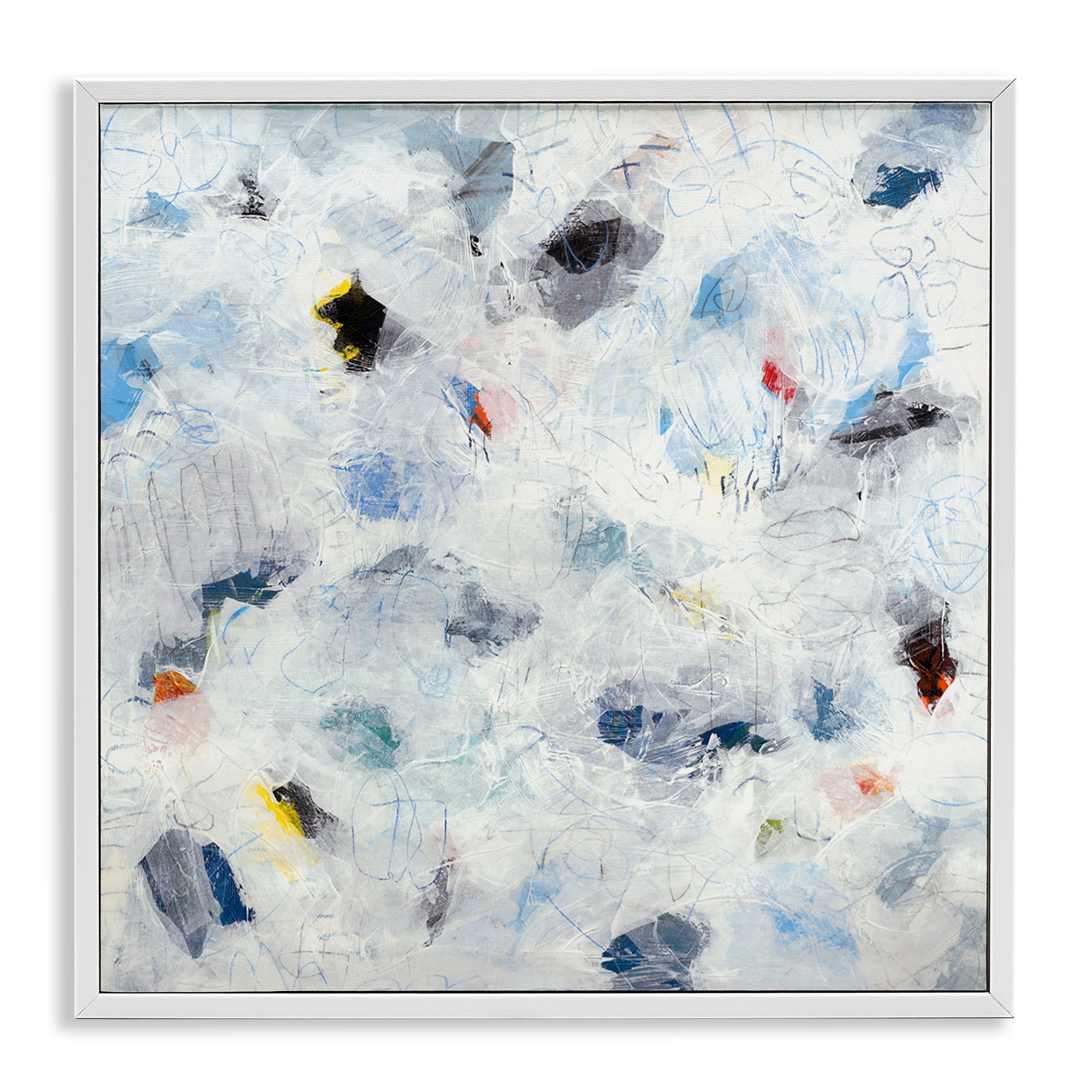 Stupell Industries Subtle Scribbles over Abstract Abstract Painting ...