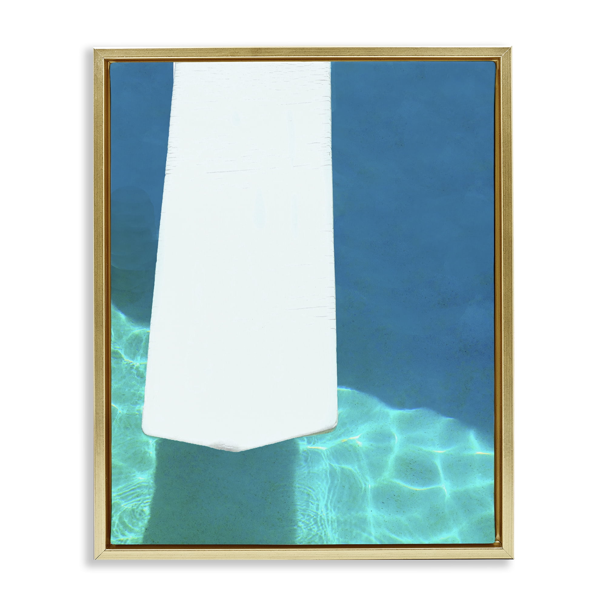 Stupell Industries Summer Diving Board Nautical & Beach Painting Gold ...