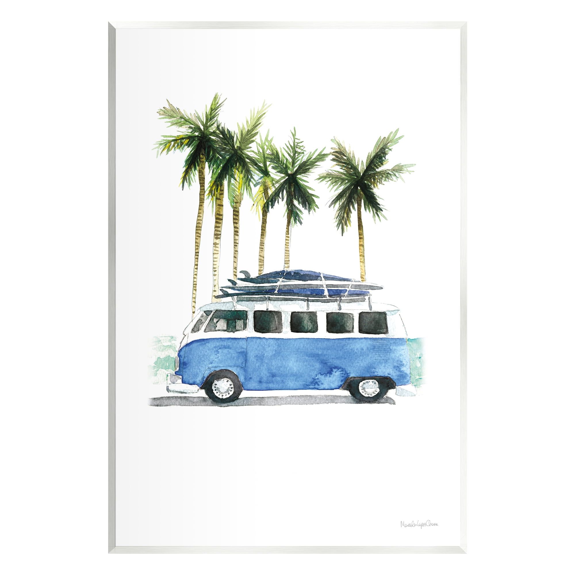 Stupell Industries Summer Minibus Vacation Transportation Painting ...