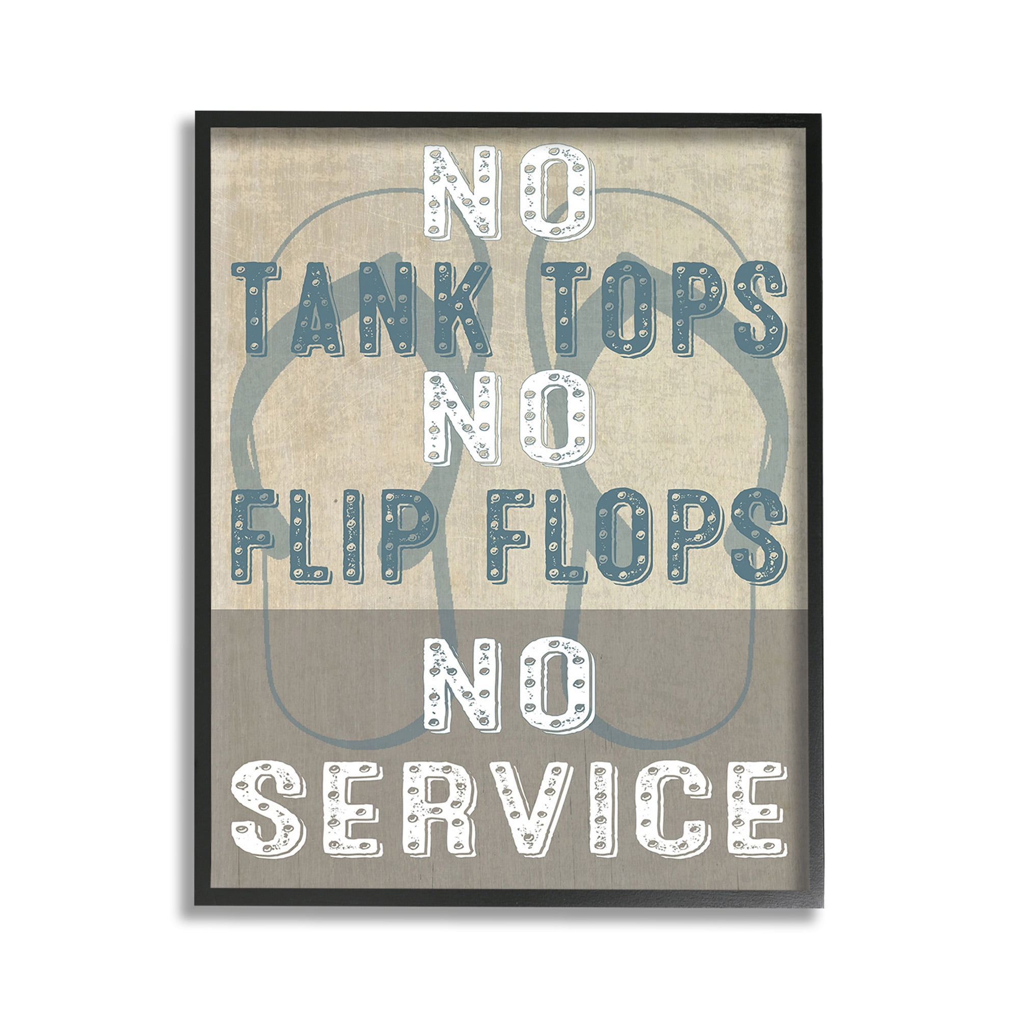 Stupell Industries Summer No Service Sign Typography Painting Black ...