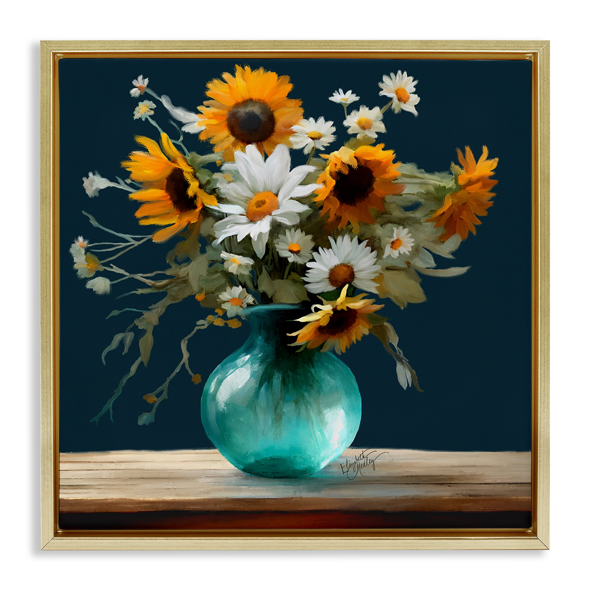 Stupell Industries Summer Sunflower Bouquet Botanical & Floral Painting ...