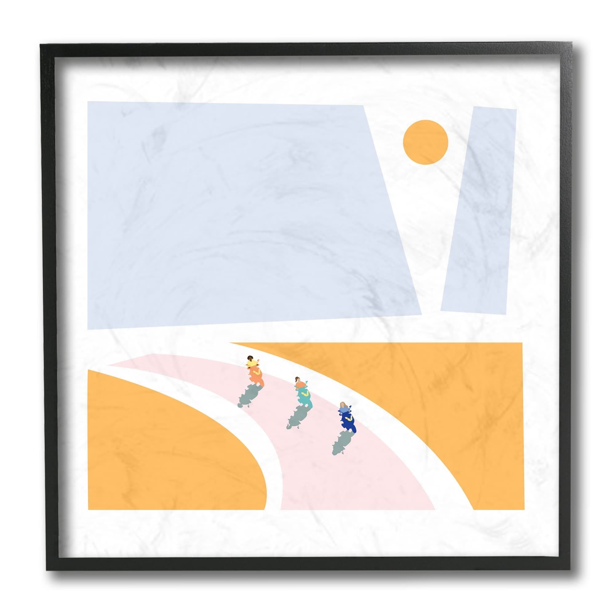 Stupell Industries Summer Vespa Bike Riders Abstract Block Landscape ...