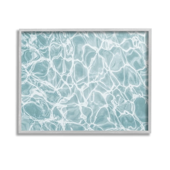 Stupell Industries Summer Water Ripples Landscape Painting Gray Framed ...