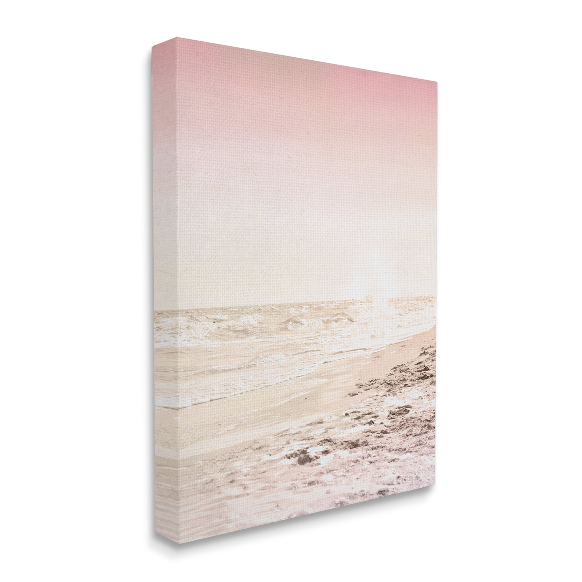 Stupell Industries Sun Burnt Beach Coast Muted Incoming Tide Landscape ...