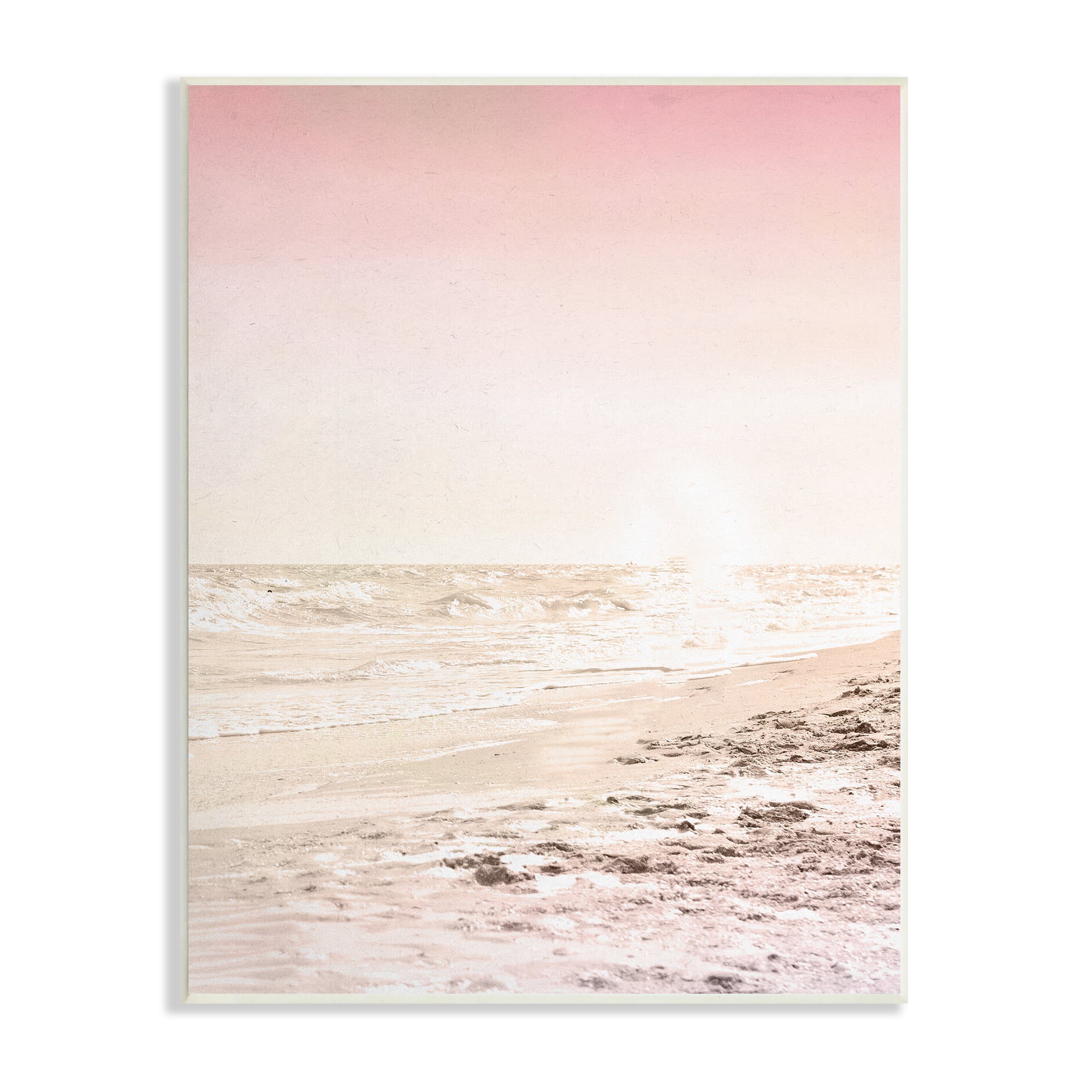 Stupell Industries Sun Burnt Beach Coast Muted Incoming Tide Landscape ...