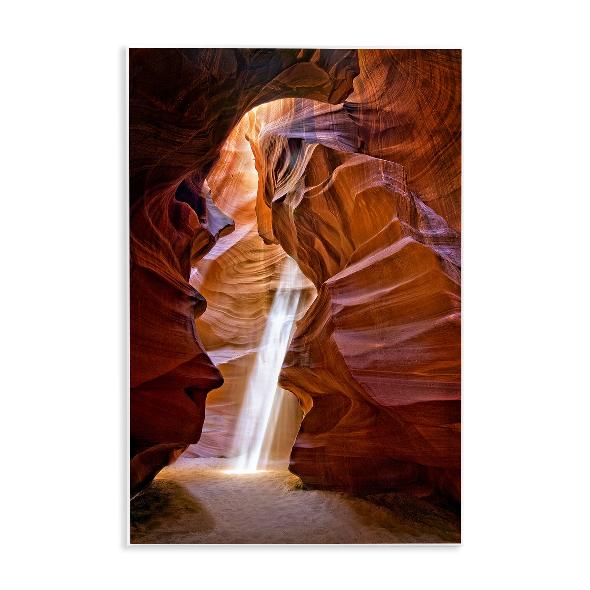 Stupell Industries Sun Rays in Beach Cavern Landscape & Nature Photography Unframed Art Print ...
