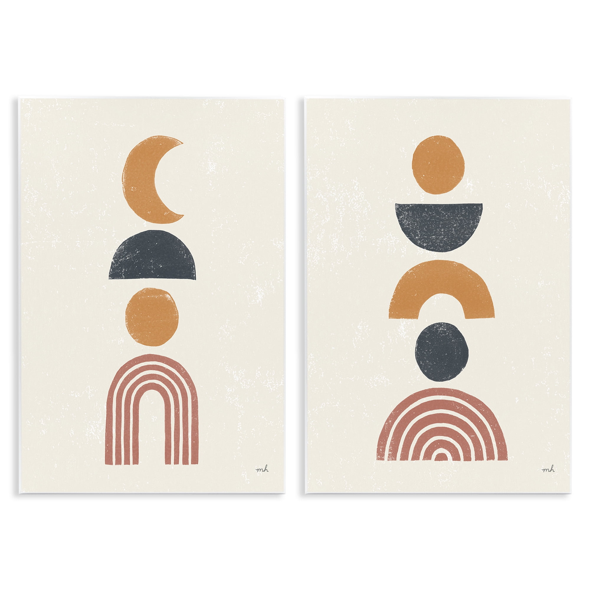 Stupell Industries Sun and Moon Bohemian Symbols Abstract Painting ...