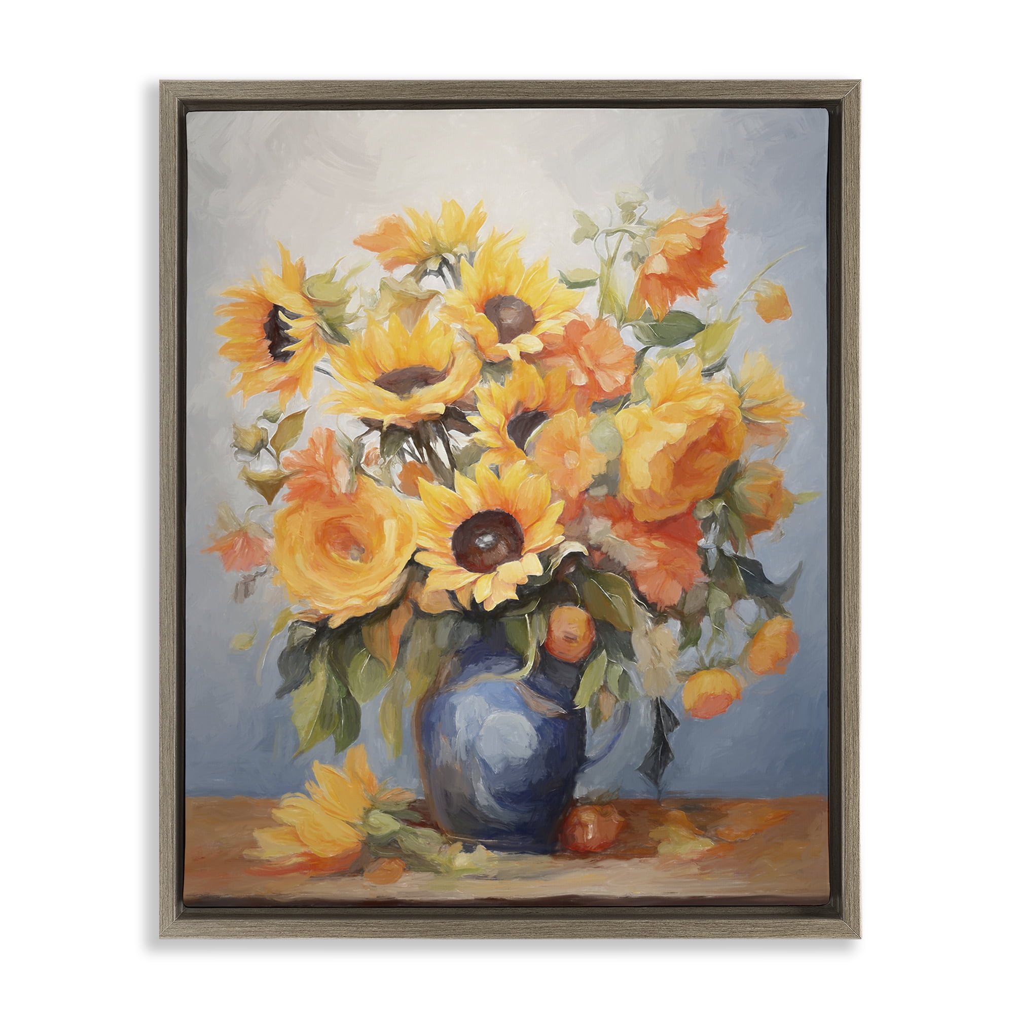 Stupell Industries Sunflower Medley Vase Botanical & Floral Painting ...