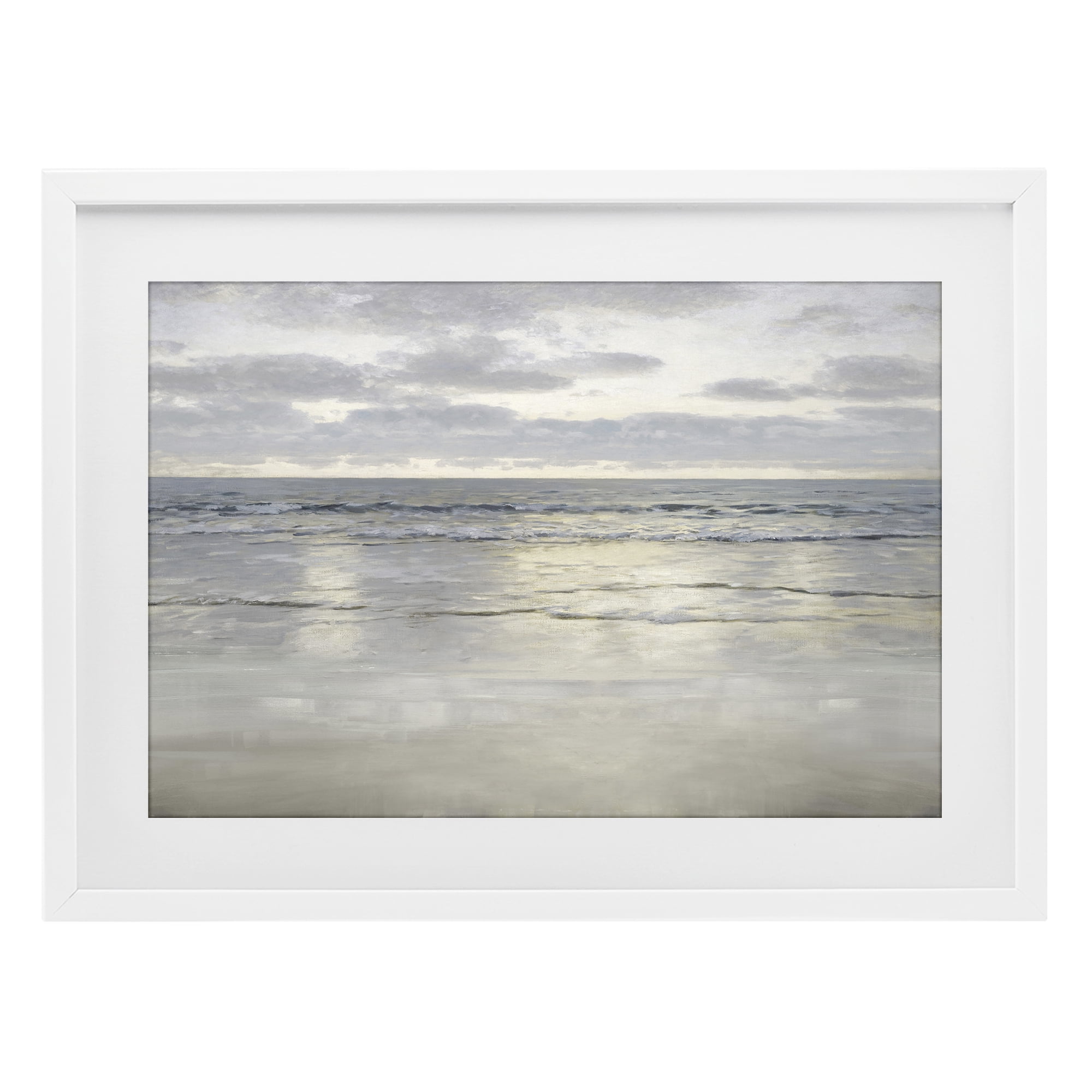 Stupell Industries Sunlight On The Sea White Framed Print Under Glass ...