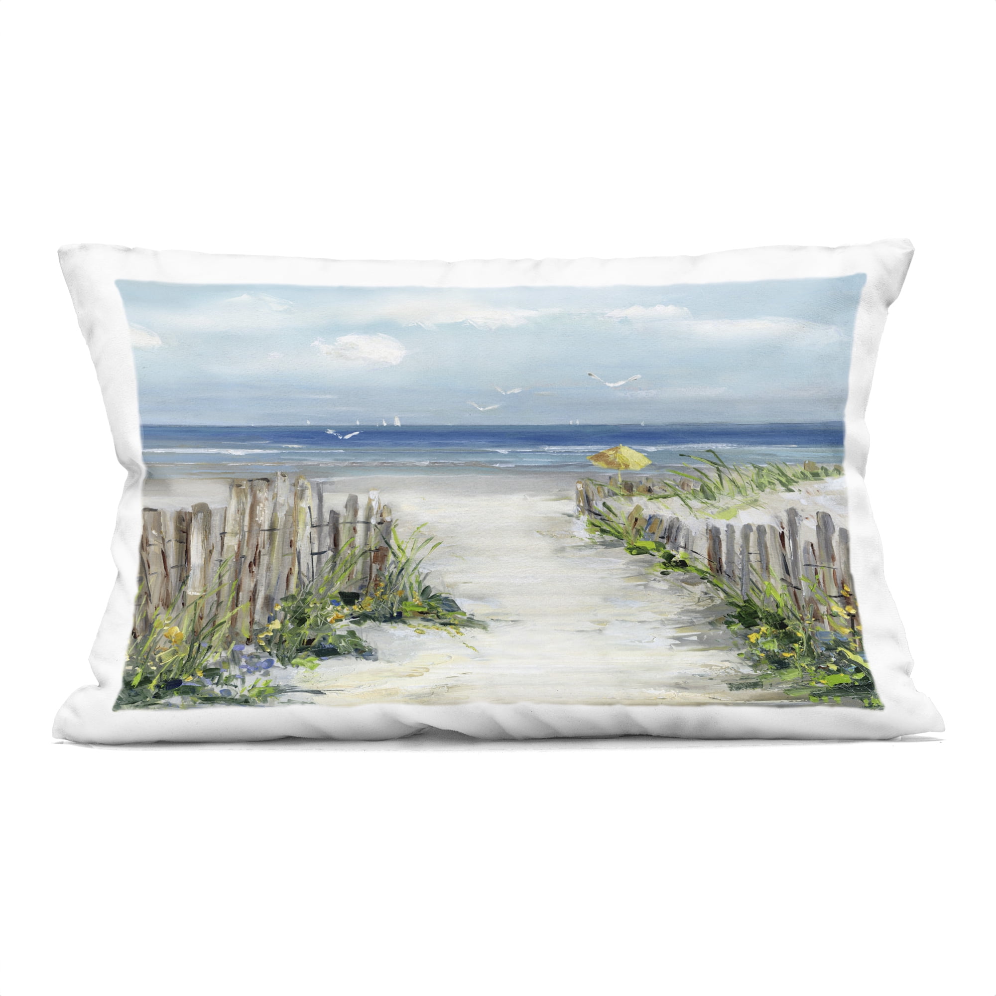 Stupell Industries Sunlit Dune Path To Ocean Decorative Printed Throw ...