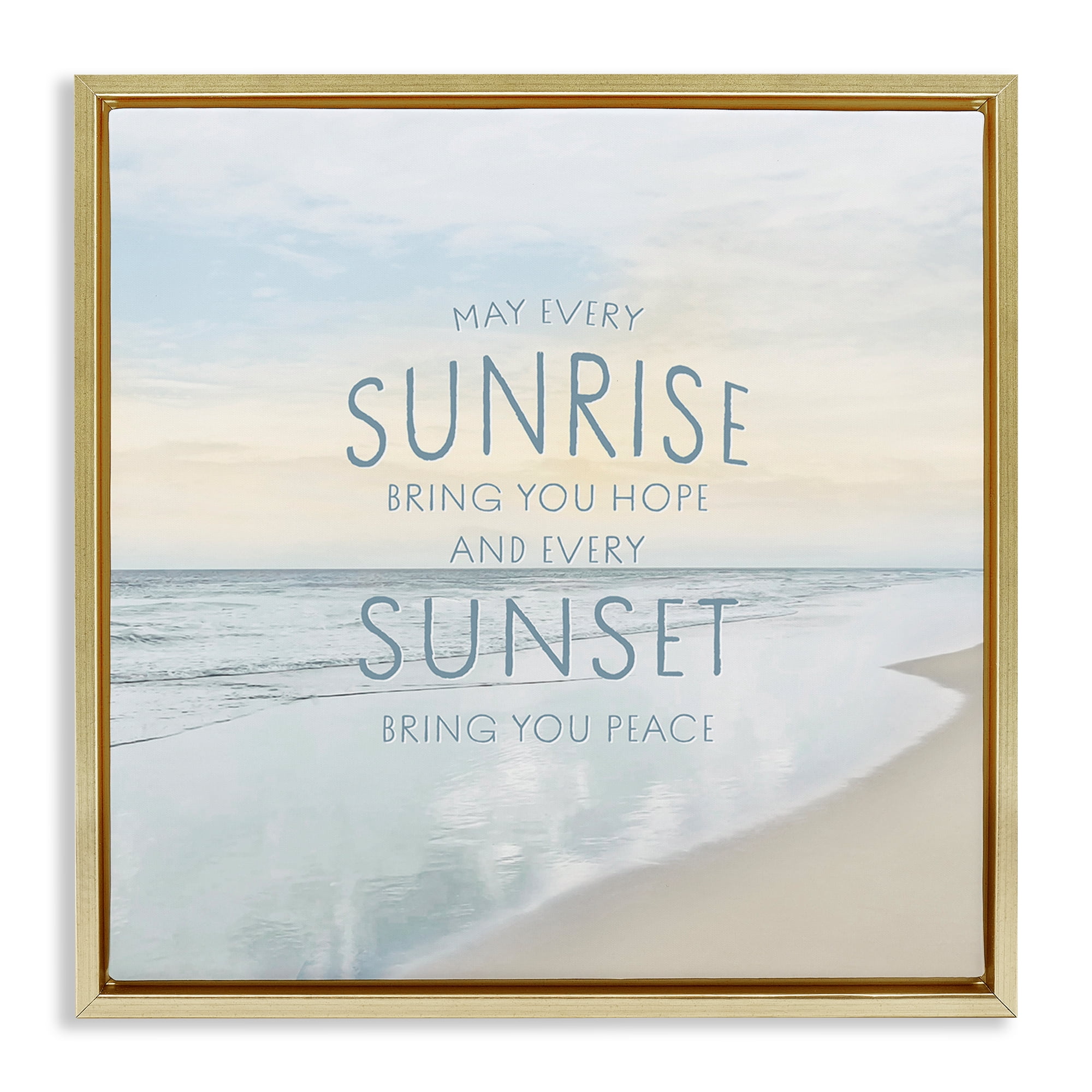 Stupell Industries Sunrise & Sunset Statement Gold Framed Floater ...