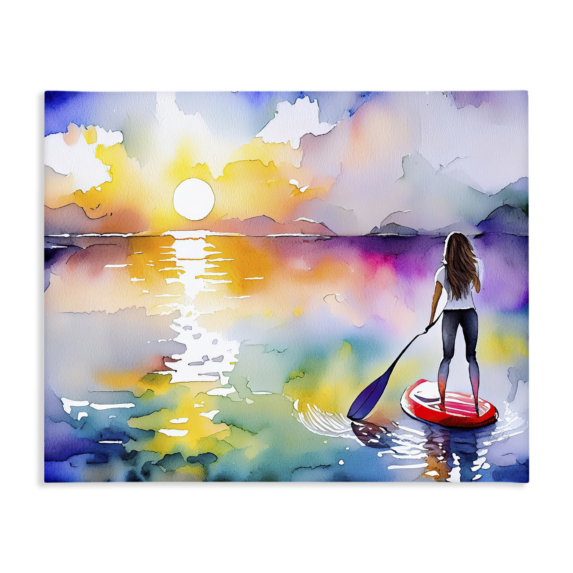 Stupell Industries Sunset Paddle Drift Canvas Wall Art, design by ...