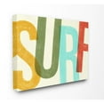 Stupell Industries Surf Print Modern Beach Textured Word Design Canvas ...
