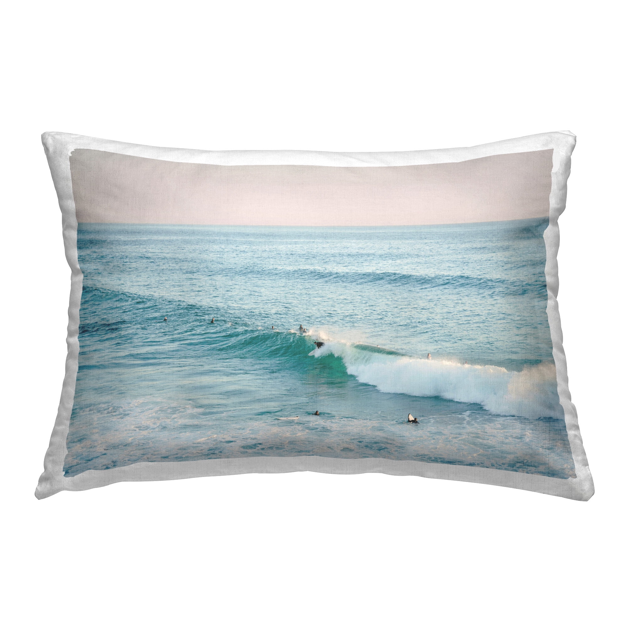 Stupell Industries Surfing Wave Crest Decorative Printed Throw Pillow ...