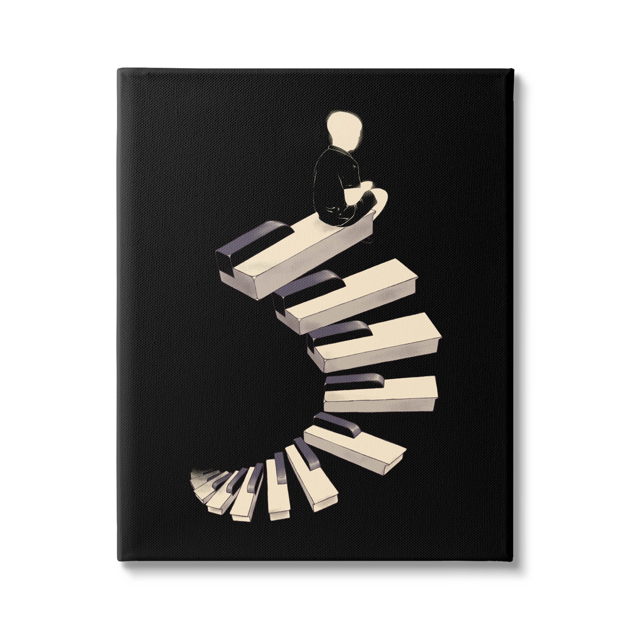 Stupell Industries Surreal Piano Keys Spiral Graphic Art Gallery ...