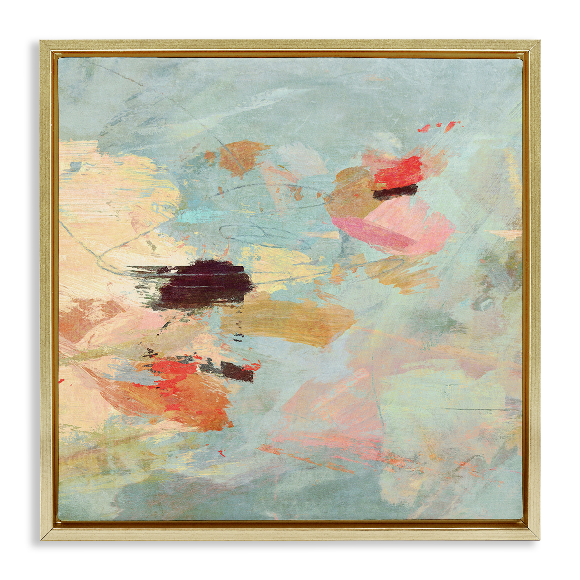 Stupell Industries Sweep Subtle Abstraction Abstract Painting Gold ...