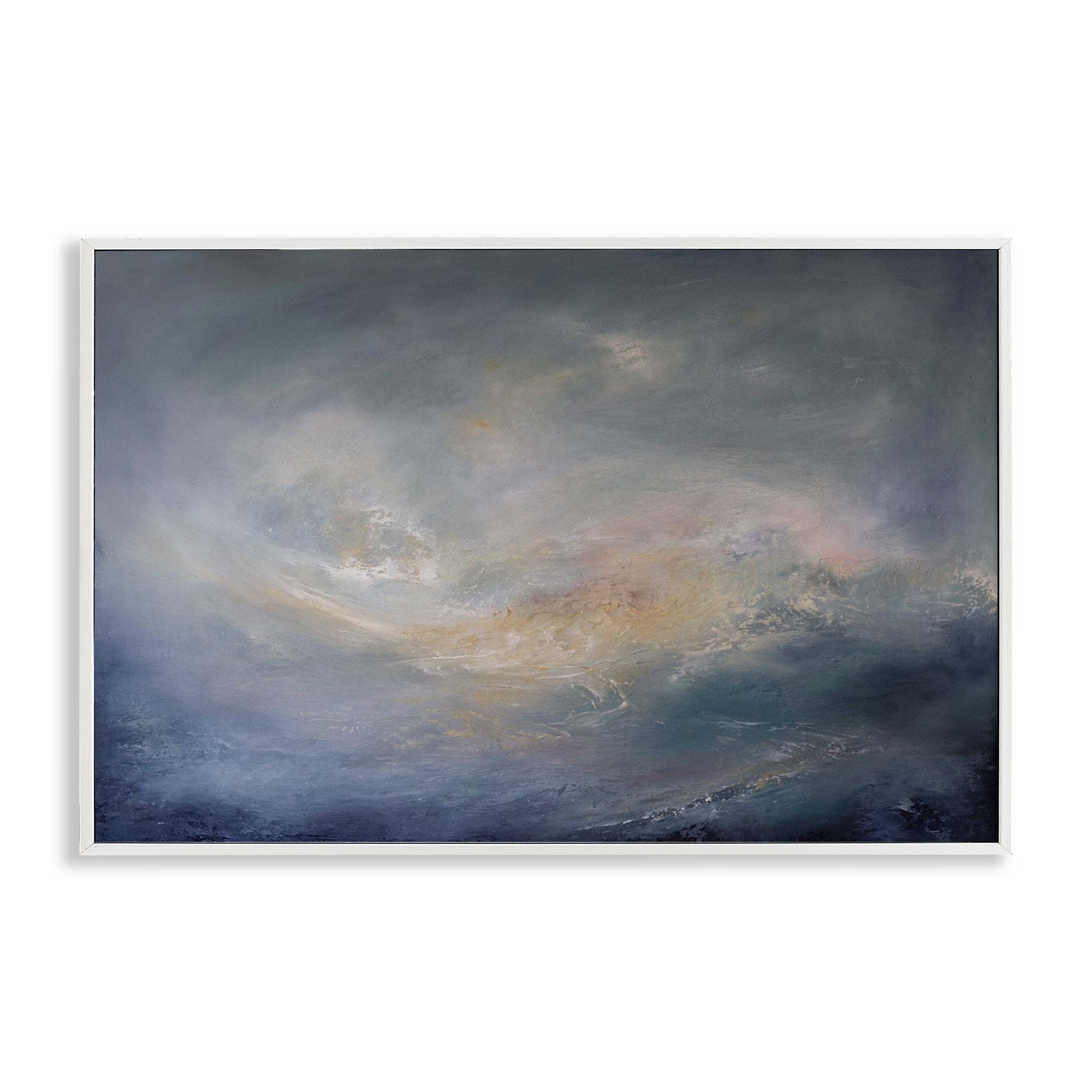 Stupell Industries Swirling Abstract Clouds Abstract Painting White ...