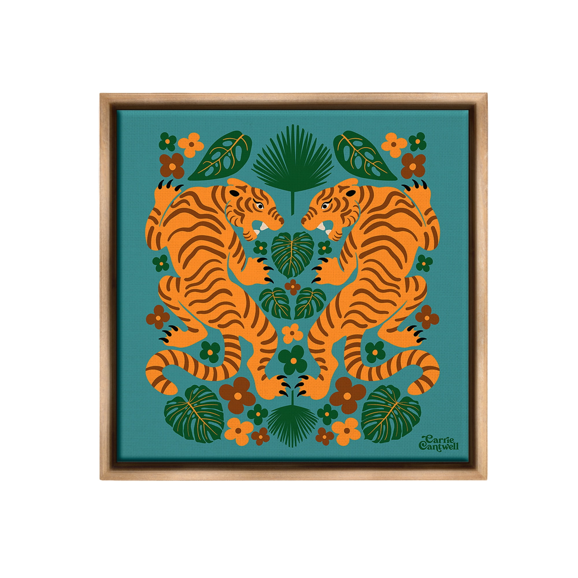 Stupell Industries Symmetrical Tigers & Nature Animals & Insects ...