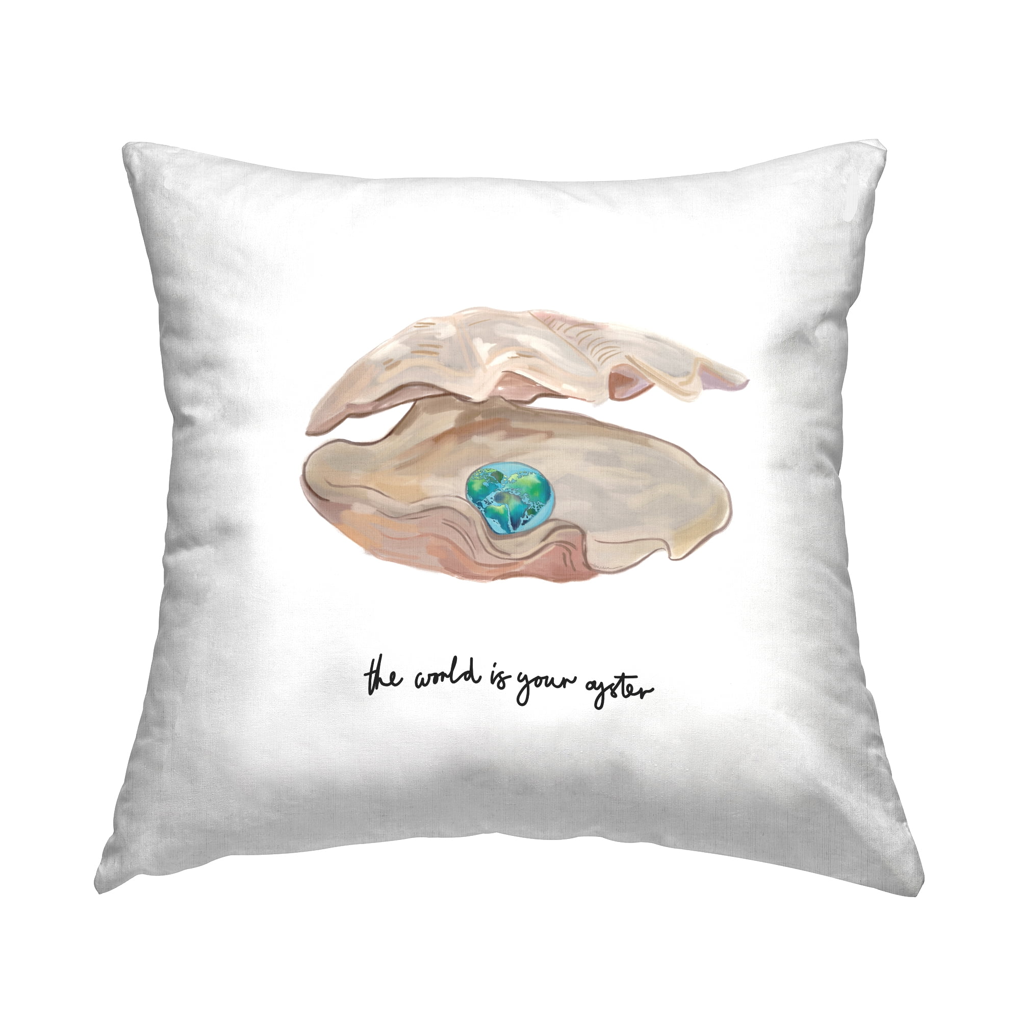 Stupell Industries Printed Throw Pillow - 18x18 Clamshell Design ...
