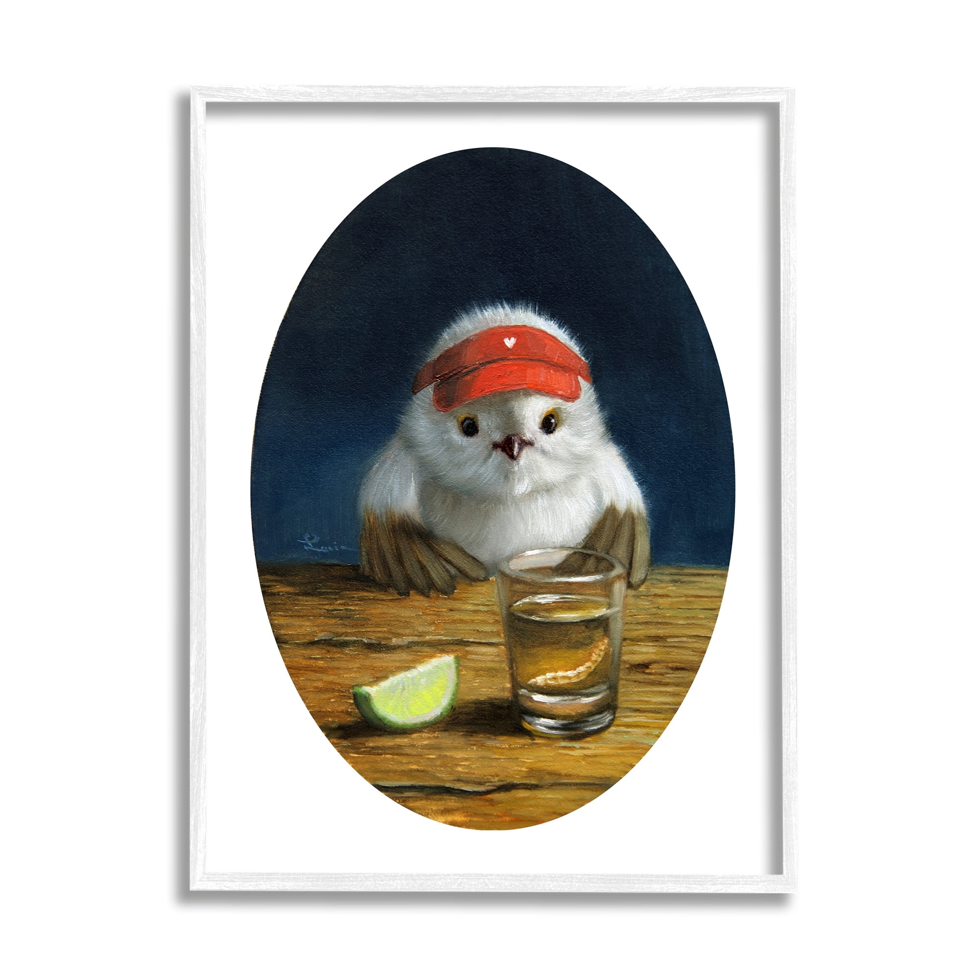 Stupell Industries Tequila Shot Bird Funny Animal Painting Alcohol, 24 ...