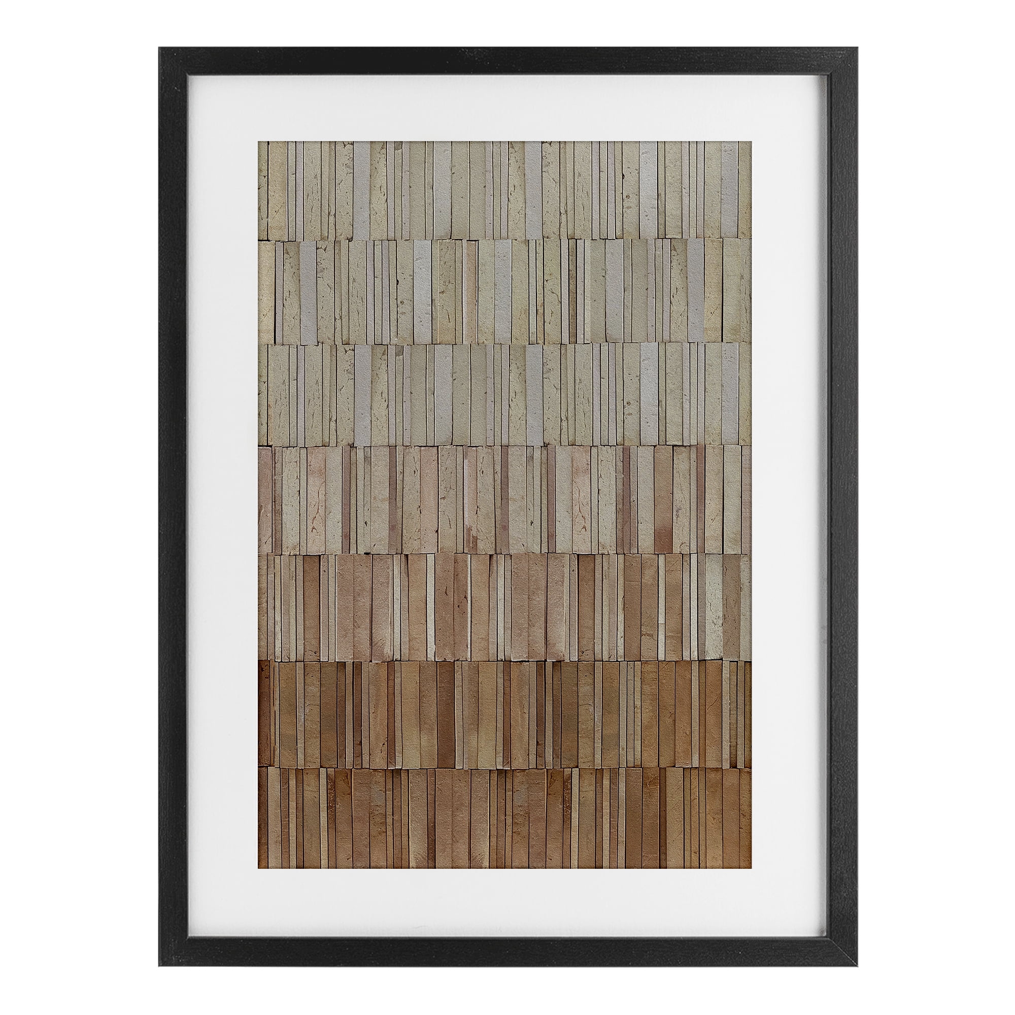 Stupell Industries Terracotta Wall Pattern Black Framed Print Under ...