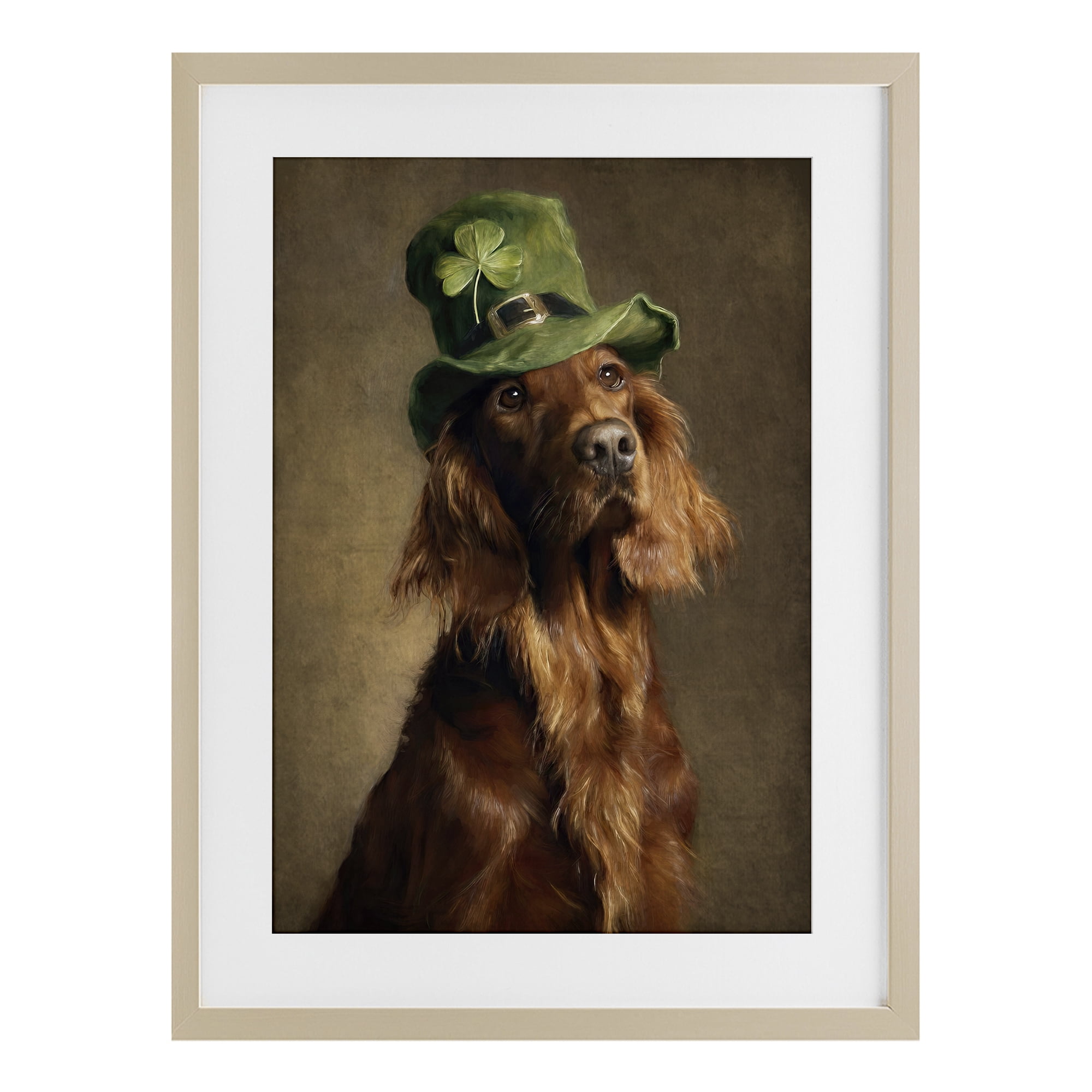 Stupell Industries The Irish Setter Portrait Birch Framed Print Under ...