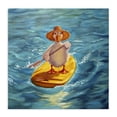 Stupell Industries The Paddler Duck with Straw Hat Canvas Wall Art ...