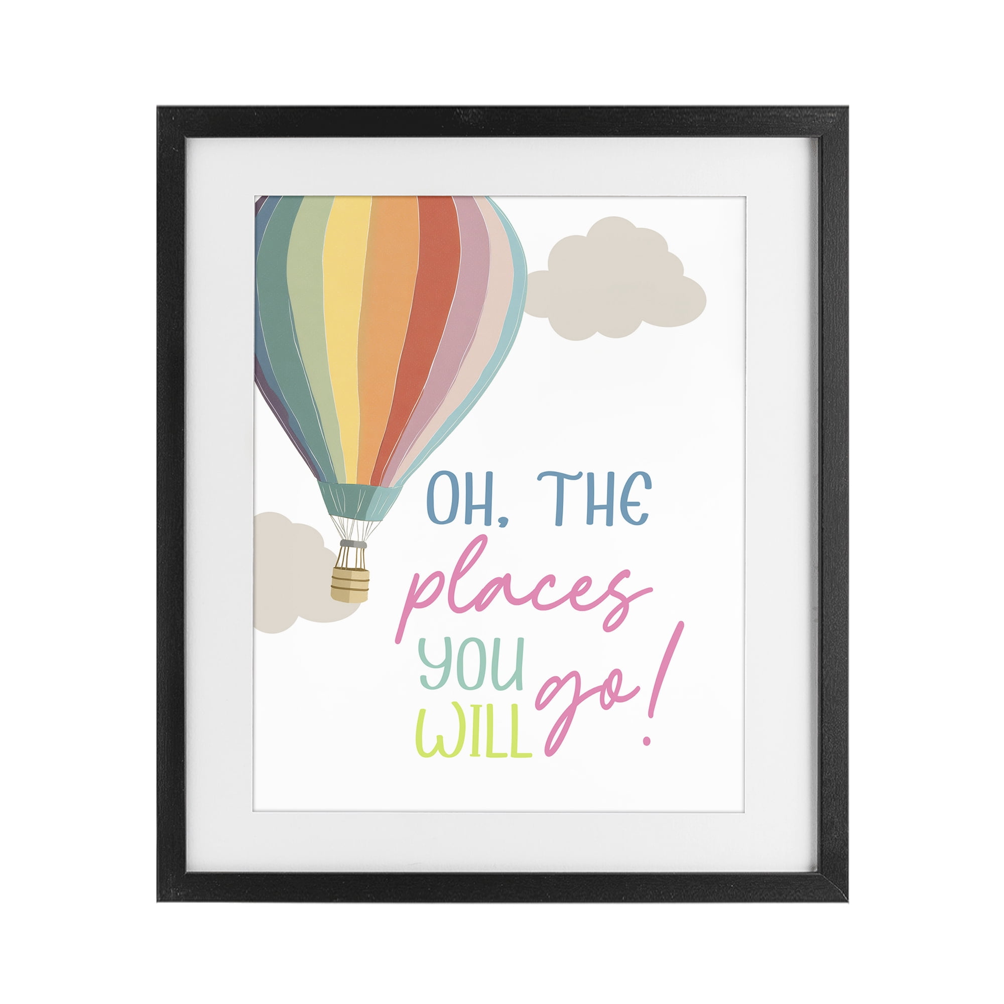 Stupell Industries The Places You Will Go Black Framed Print Under ...