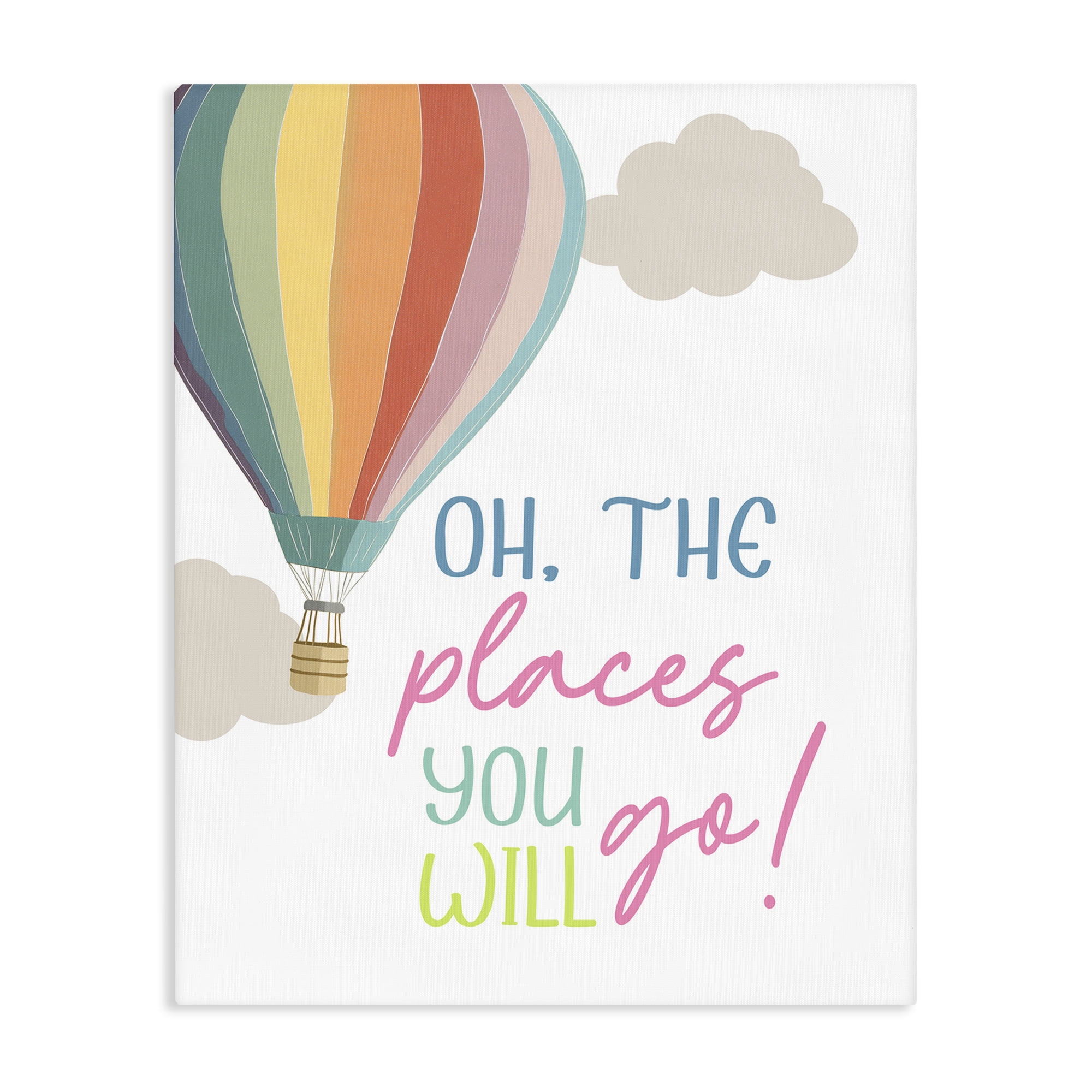 Stupell Industries The Places You Will Go Canvas Wall Art, design by ...