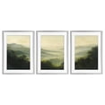 Stupell Industries Through The Haze Mountain Panorama 3 Piece Gray ...