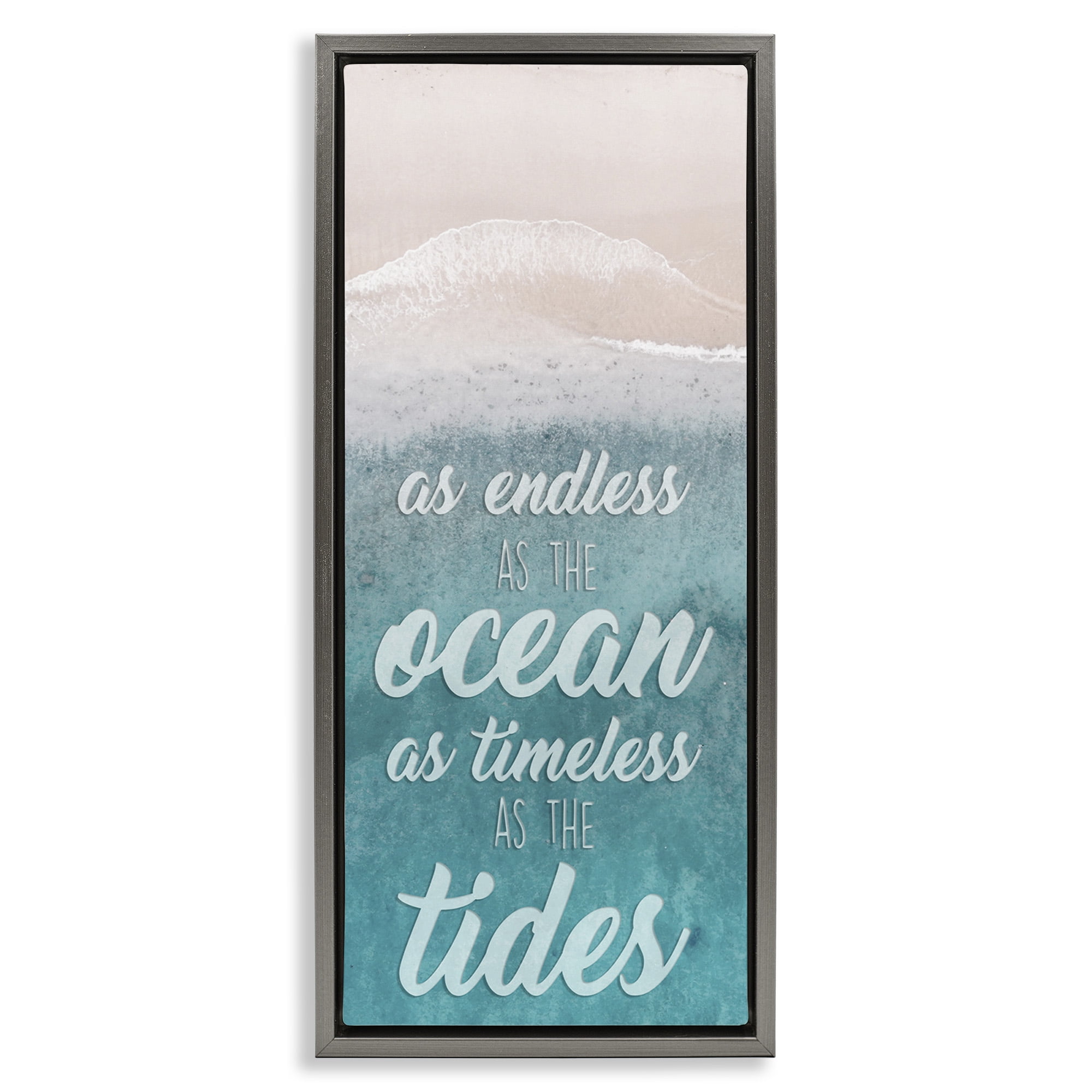 Stupell Industries Timeless As Tides Beach Phrase Inspirational ...