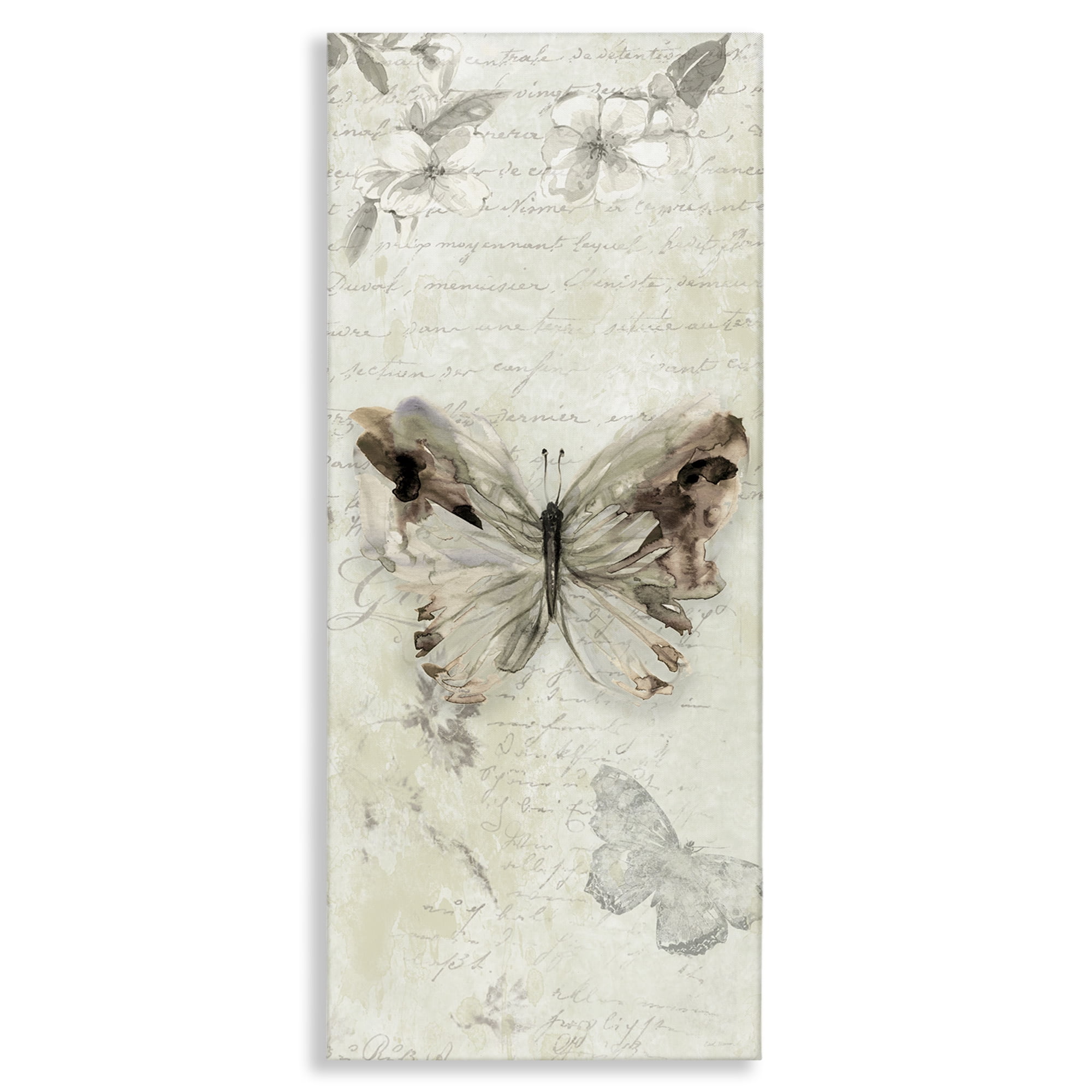 Stupell Industries Timeless Butterflies with Cursive Animals & Insects ...