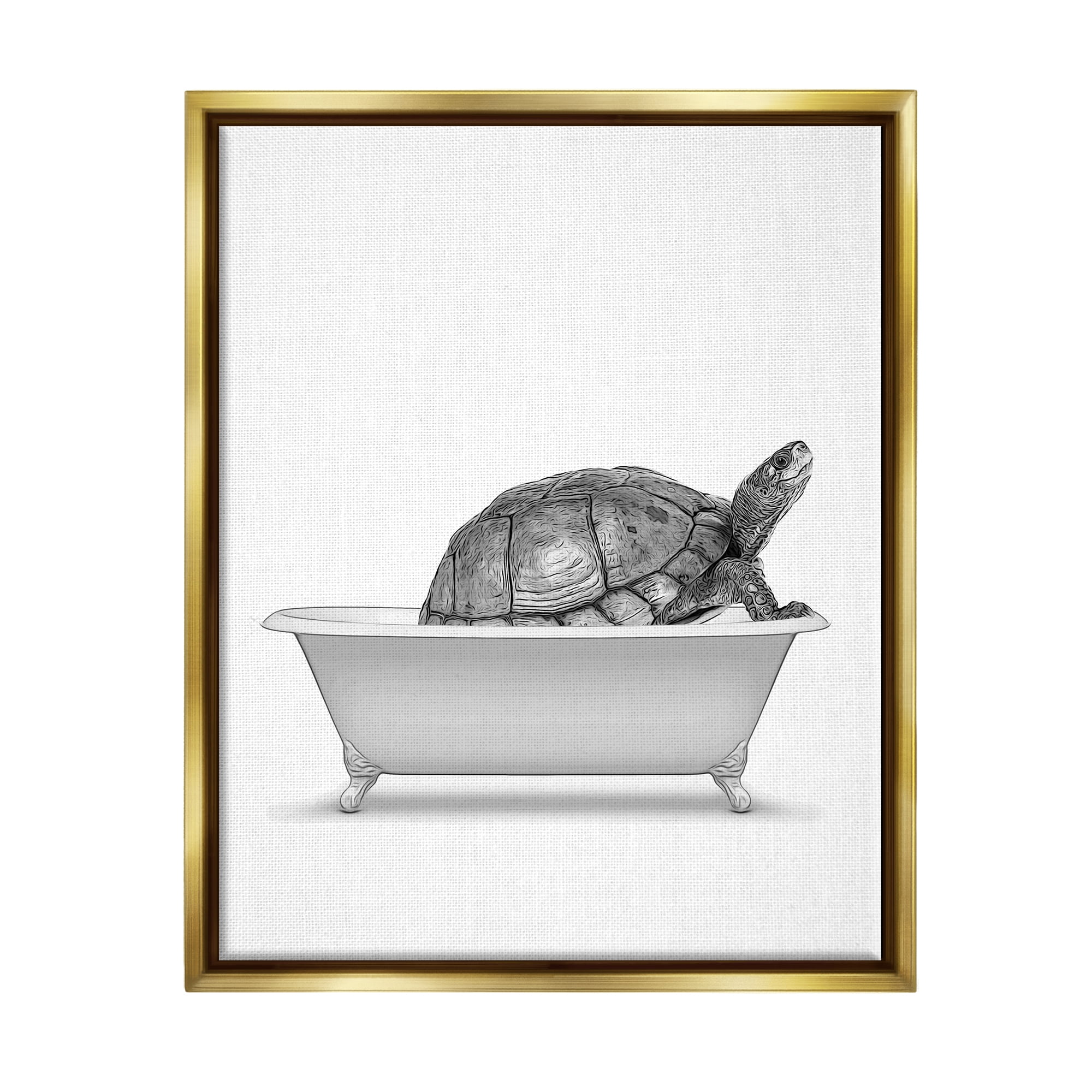 Stupell Industries Tortoise Bathing In Tub Sea Life Animals & Insects ...