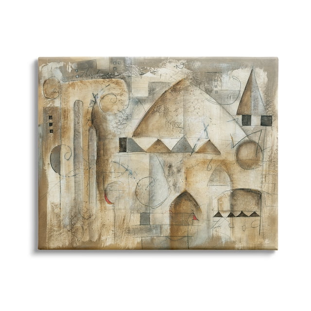 Stupell Industries Traditional Abstract City Architecture Triangular ...