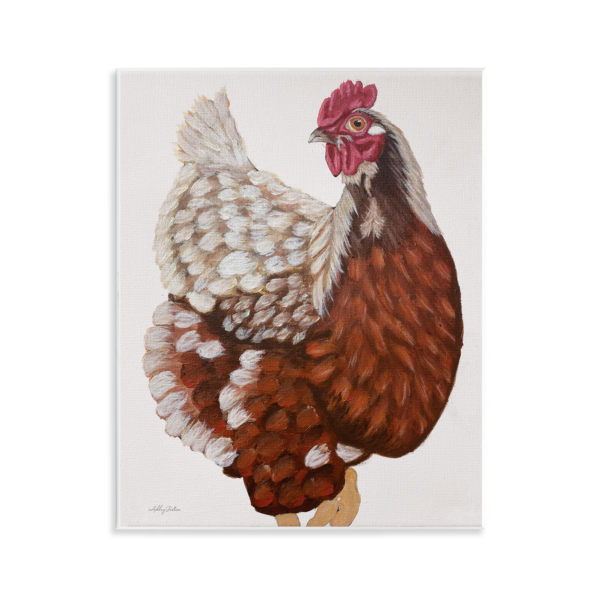 Stupell Industries Traditional Chicken Portrait Animals & Insects ...