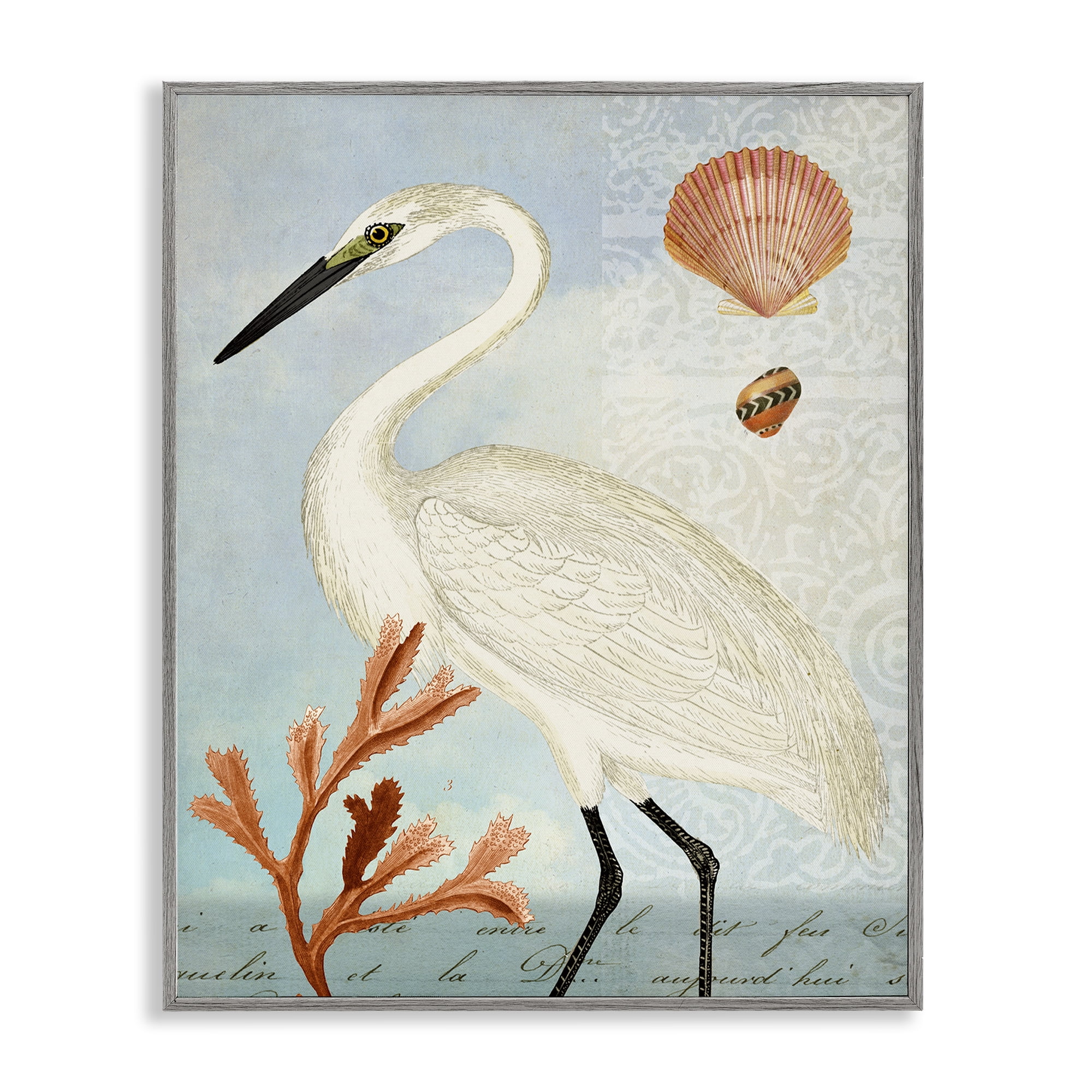 Stupell Industries Traditional Egret Aquatic Motif Animals & Insects ...