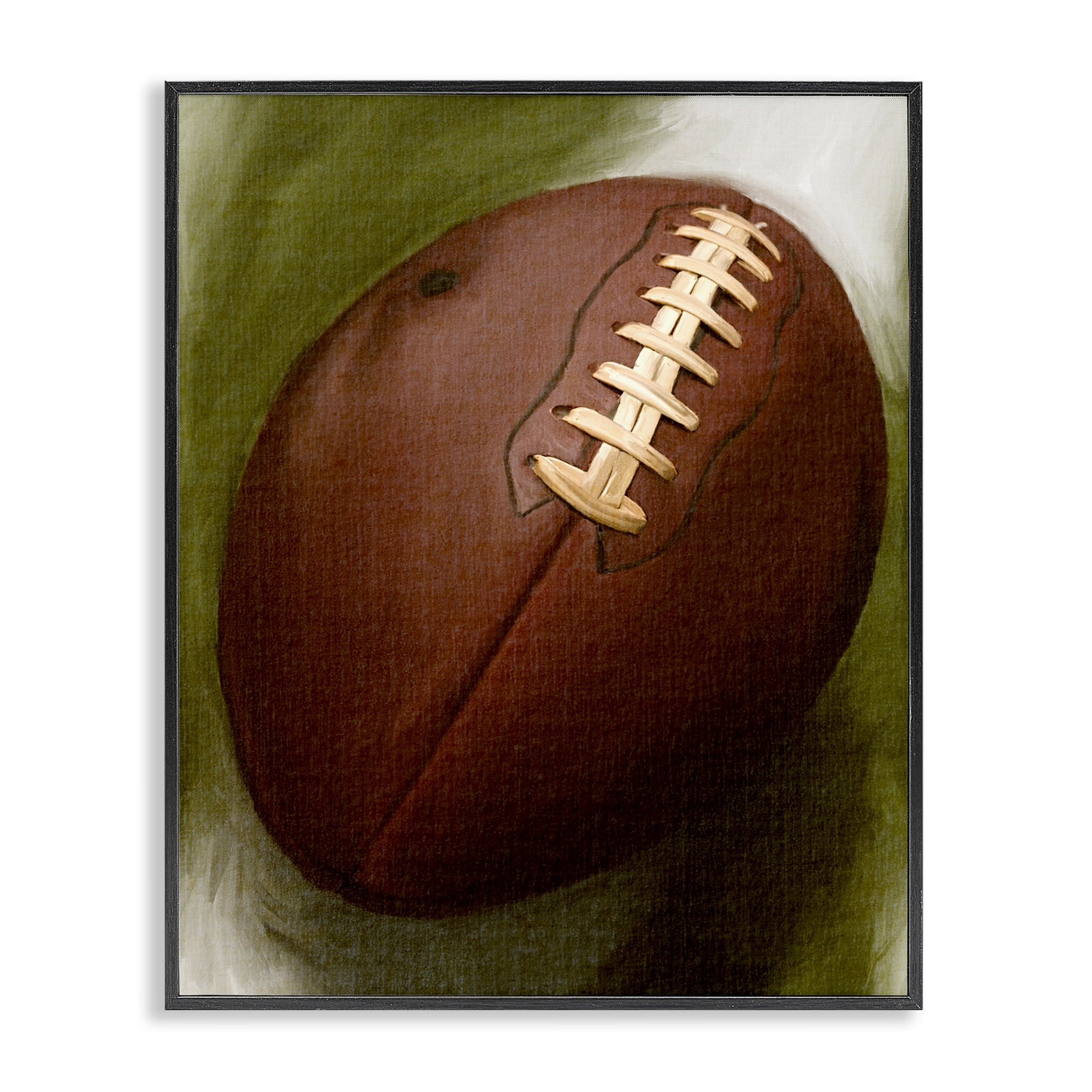 Stupell Industries Traditional Football Painting Sports Painting Black ...
