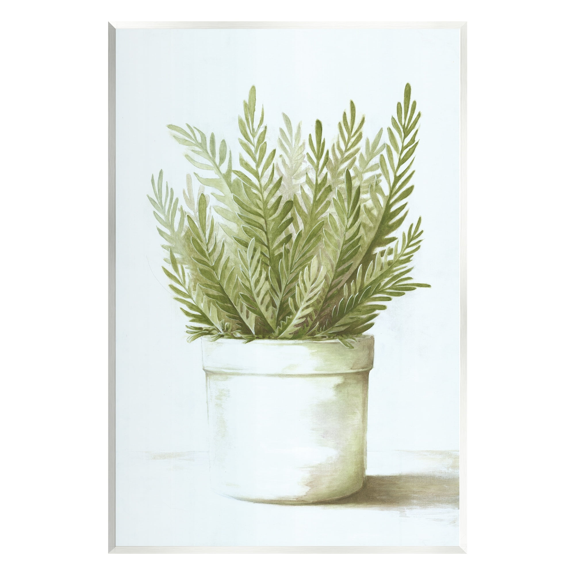 Stupell Industries Traditional Green Plant Leaves Emerging Herbal ...