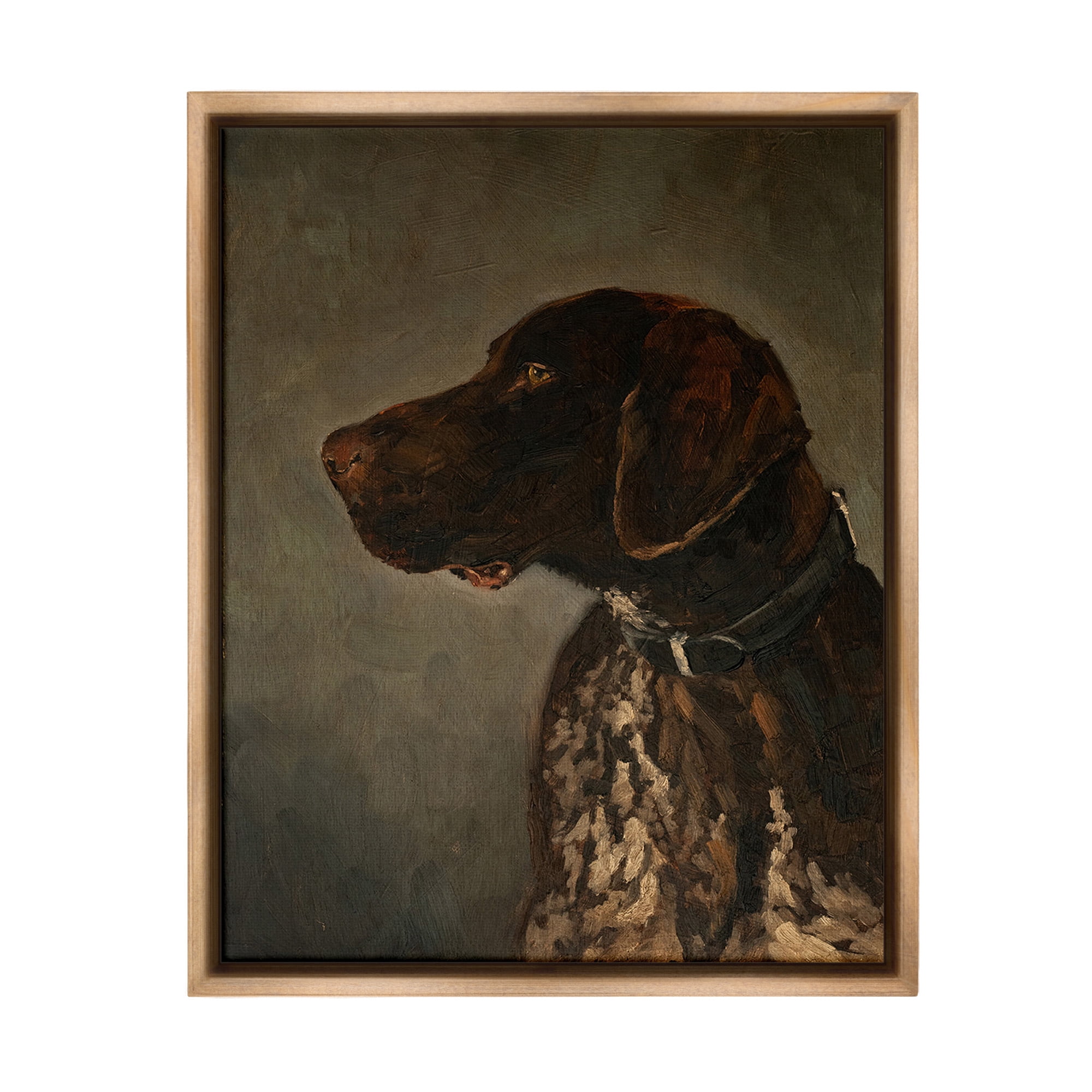 Stupell Industries Traditional Pointer Dog Portrait Animals & Insects ...
