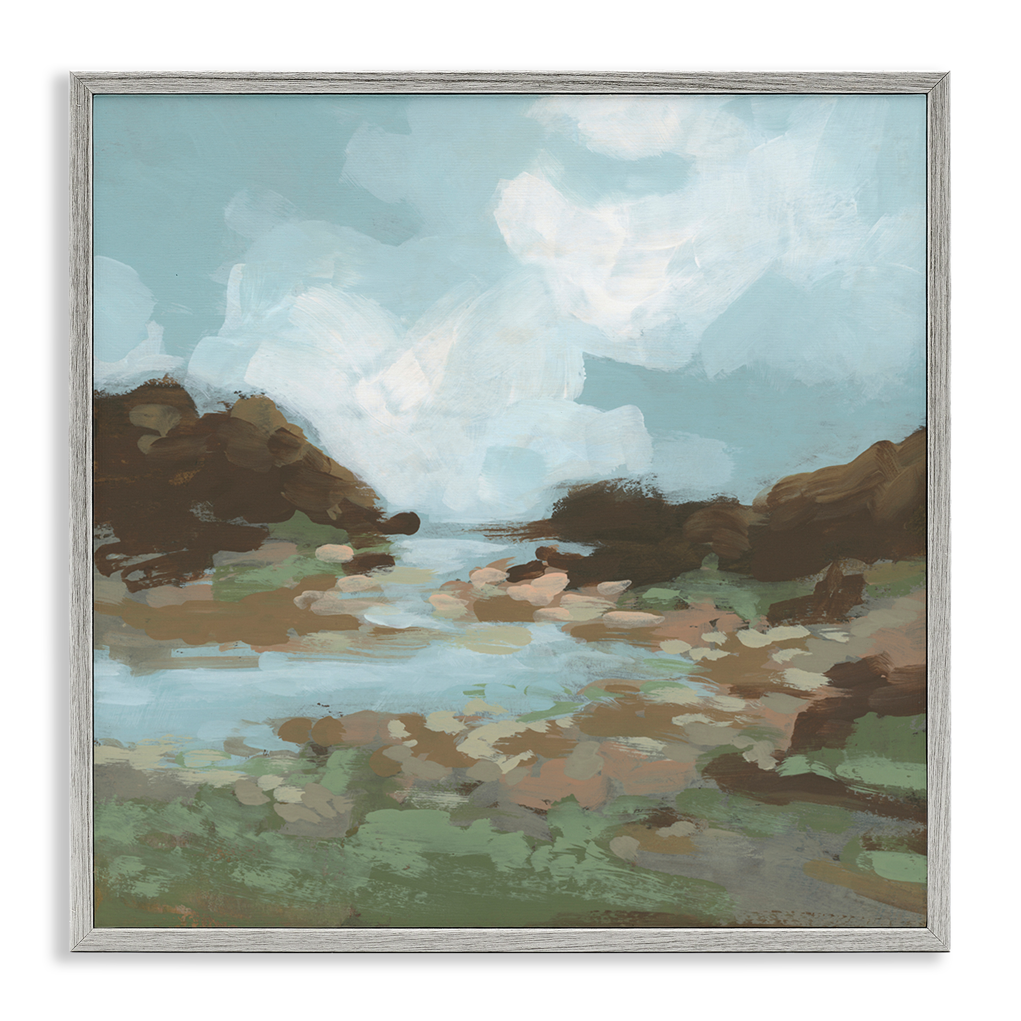 Stupell Industries Traditional River Bend Landscape & Nature Painting ...