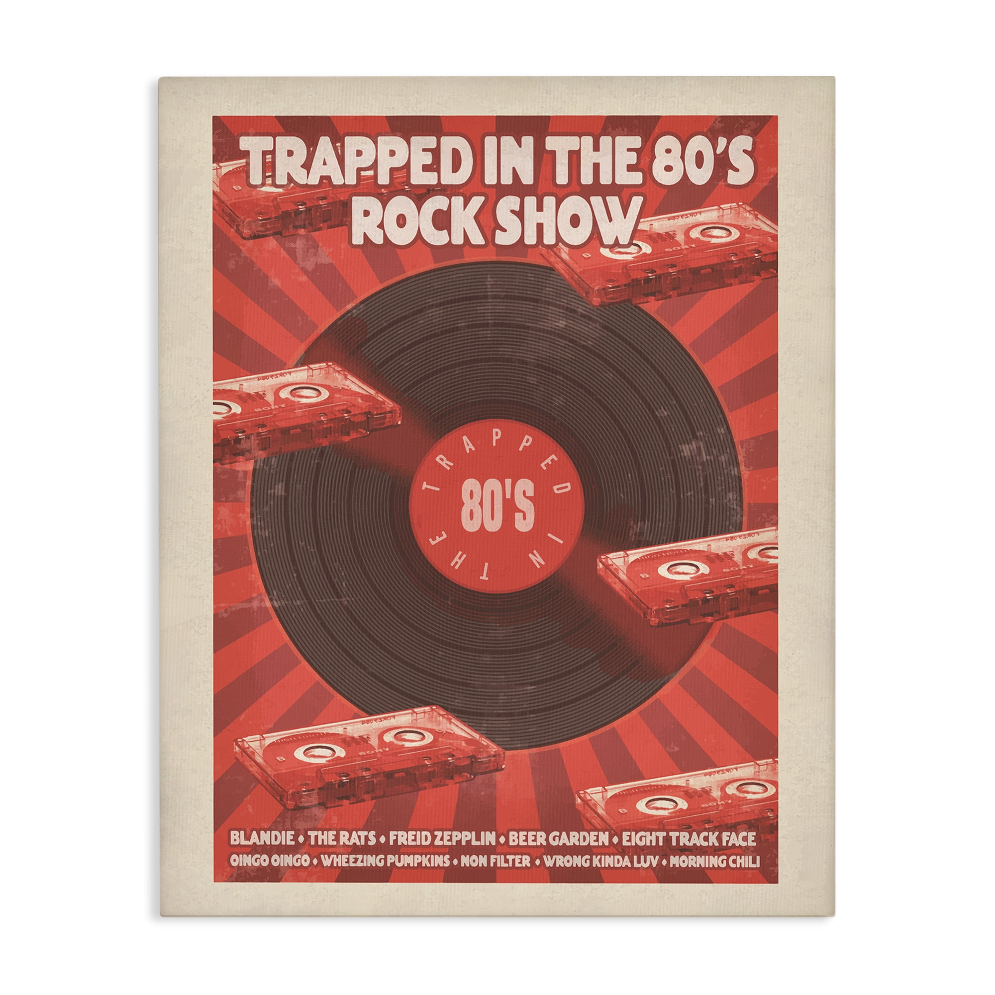 Stupell Industries Trapped in 80s Rock Show Canvas Wall Art, design by ...
